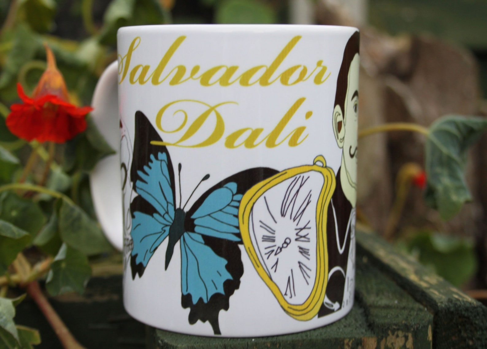 Salvador Dali Mug With Clocks and Butterflies - Etsy UK