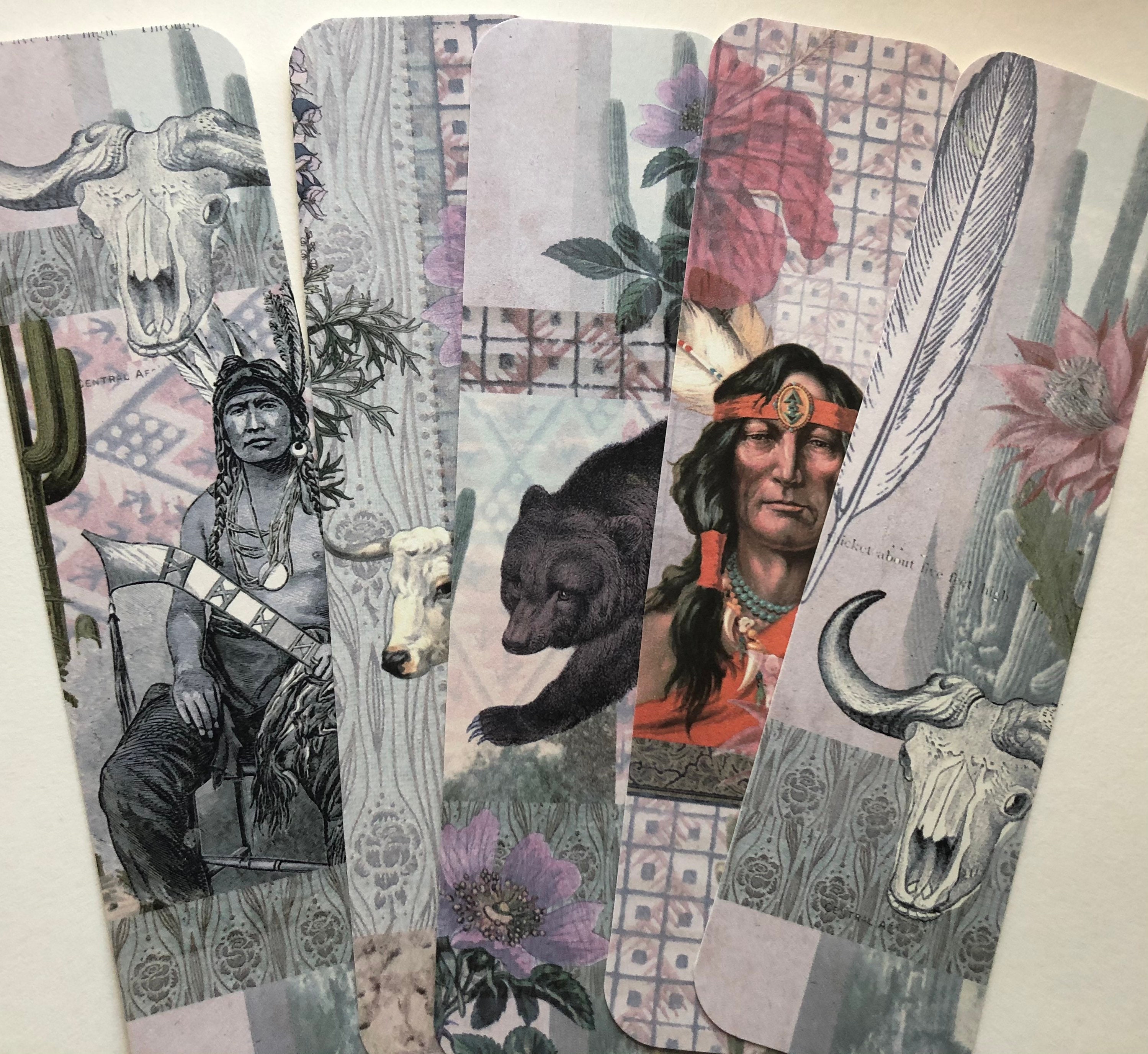 Native American Indian Bookmarks. Vintage Inspired Bookmarks | Etsy