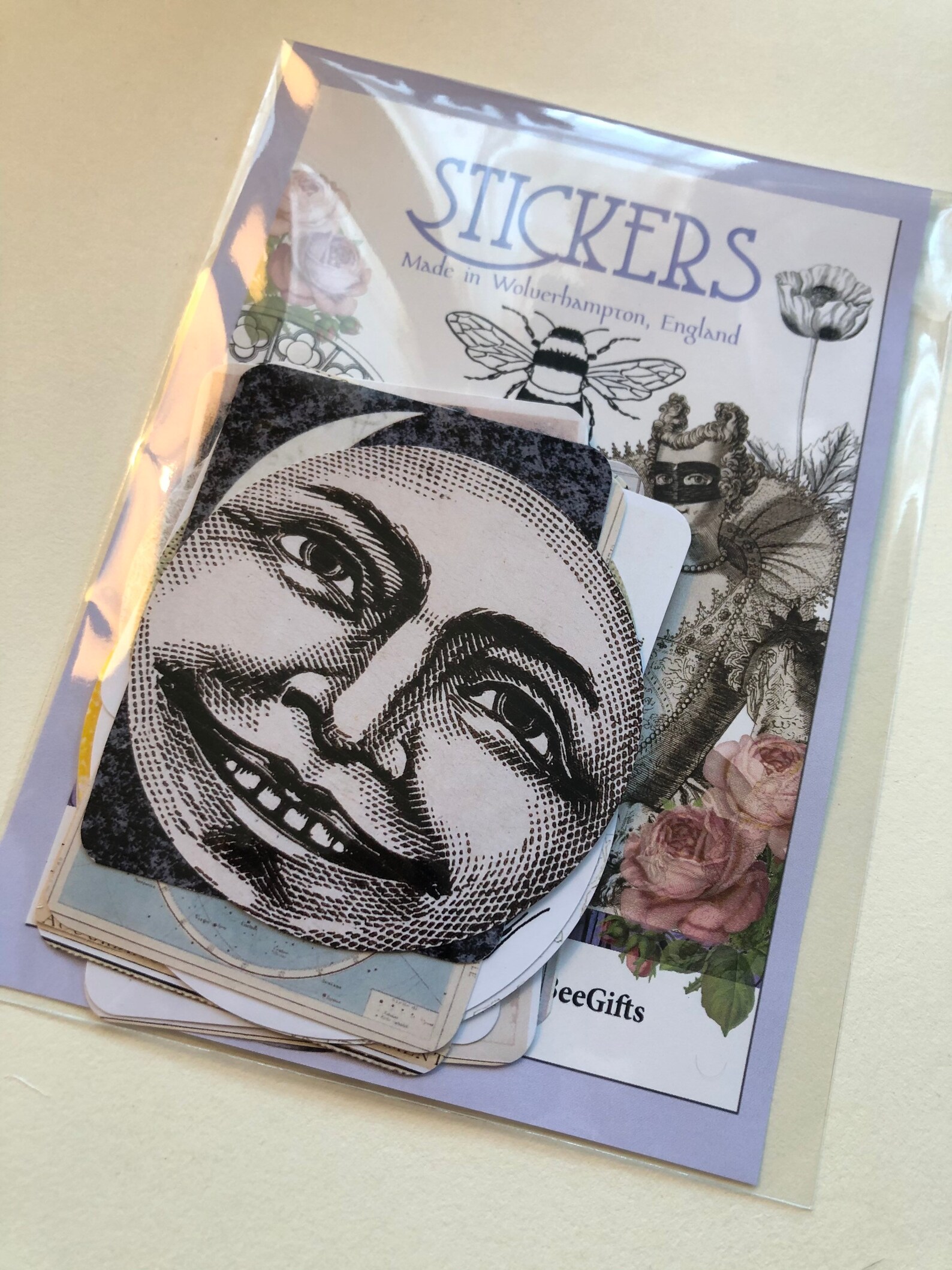 Moon stickers. Illustrated moon stickers | Etsy