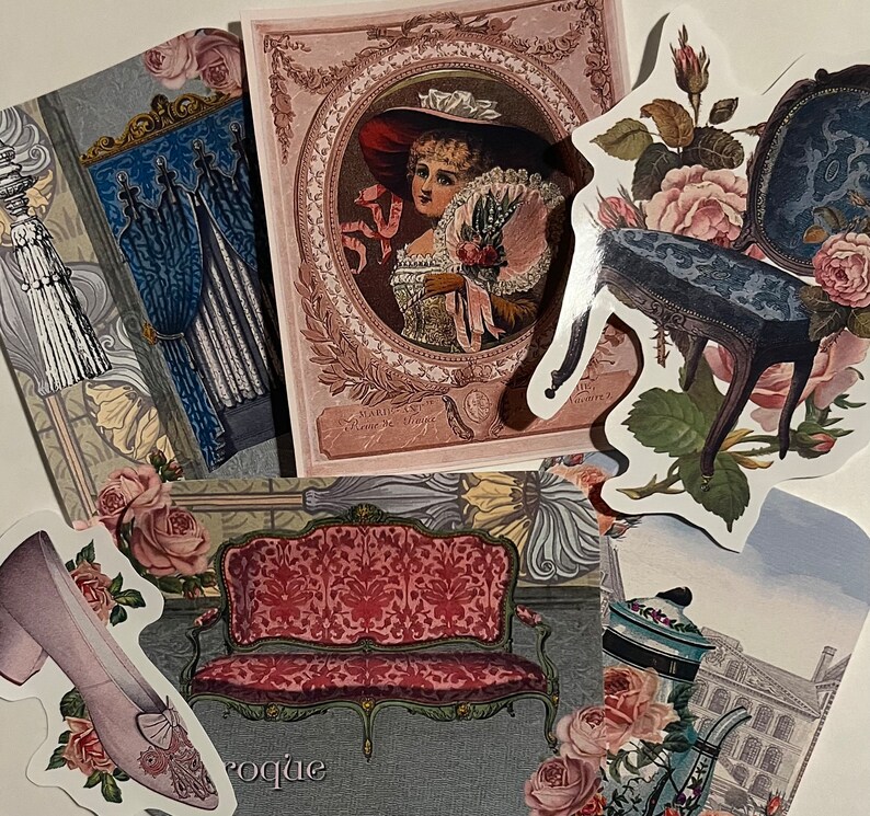 Baroque Stickers. Beautiful Baroque Style Stickers With Floral - Etsy