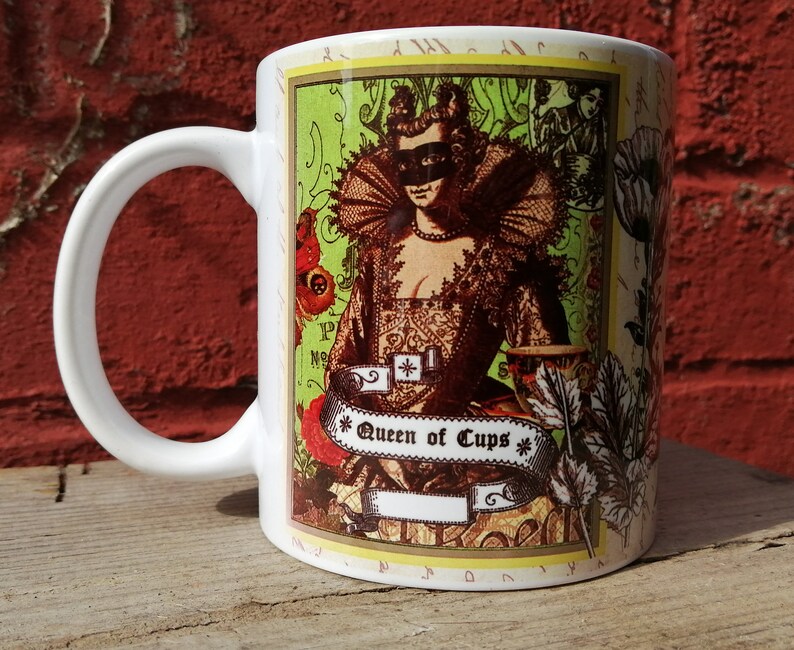 Tarot Card Mug Queen of Cups Tarot Design Mug - Etsy UK