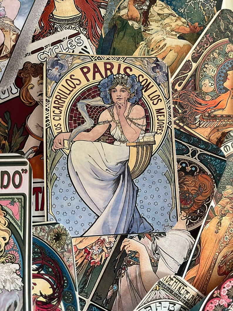 Alphonse Mucha Stickers. 17 Pretty Mucha Stickers - Etsy