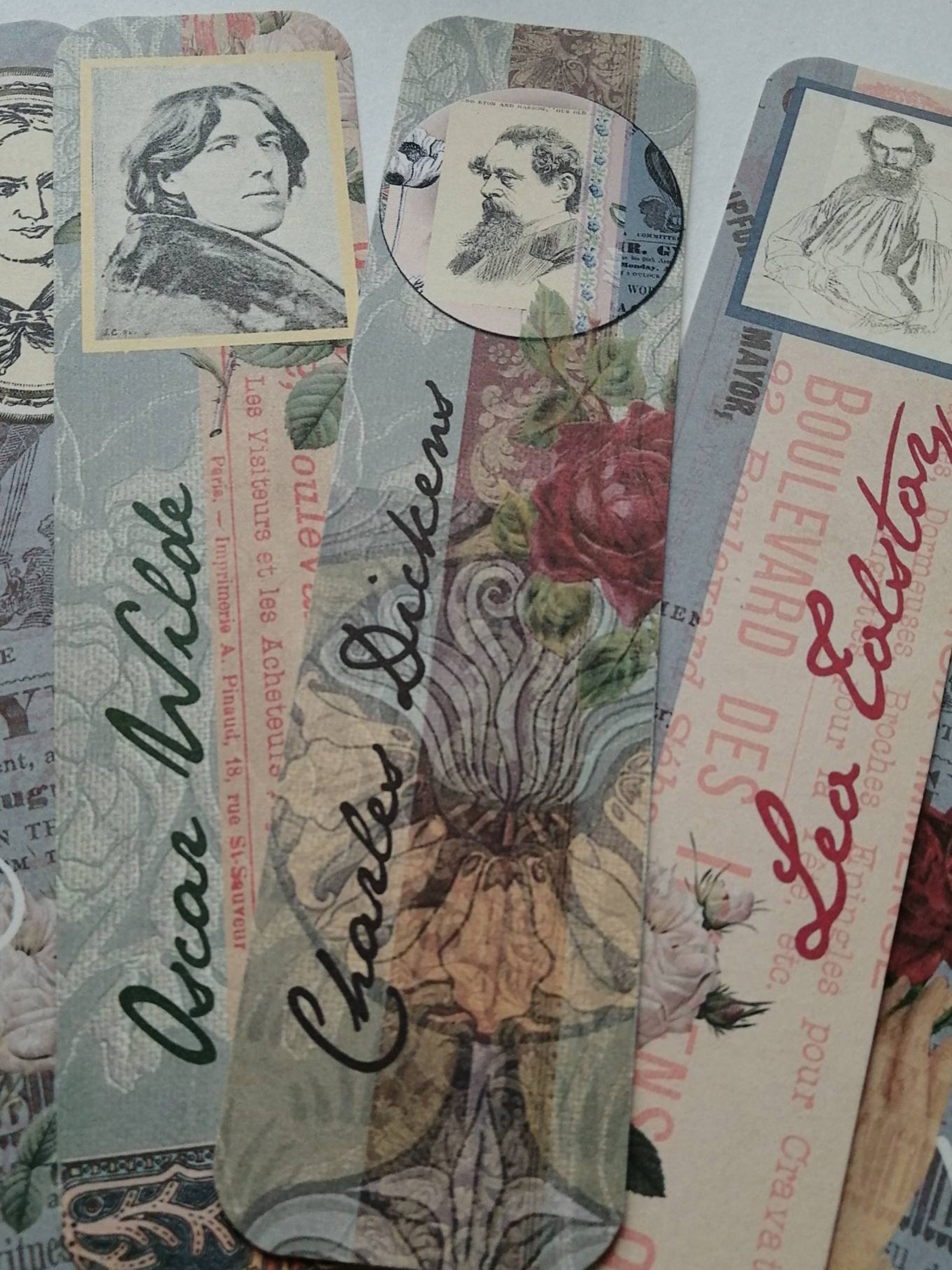 Author Bookmarks 10 Bookmarks Featuring Classic Novelists. - Etsy UK