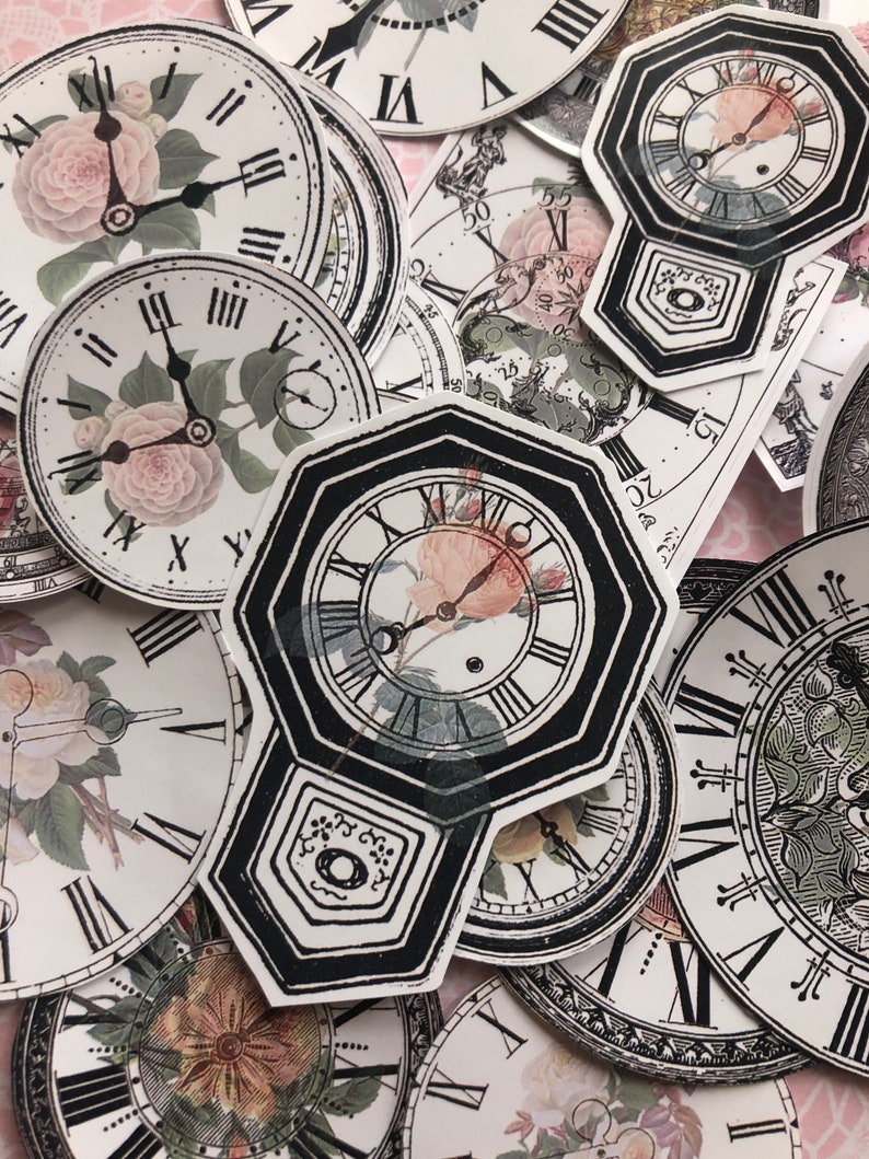 Clock Stickers Vintage Style Clock Face Stickers for Your | Etsy UK