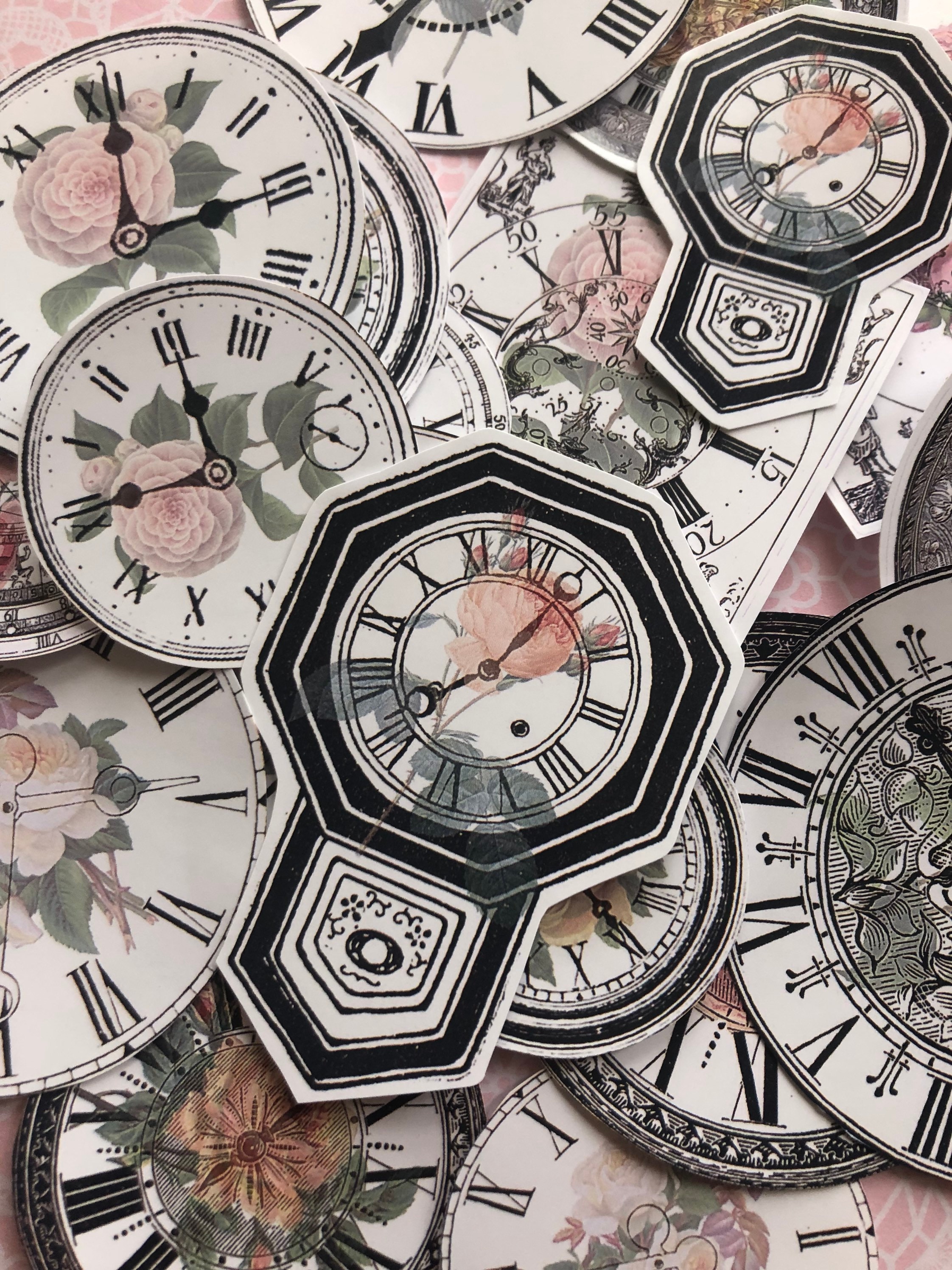 Clock Stickers Vintage Style Clock Face Stickers for Your | Etsy UK
