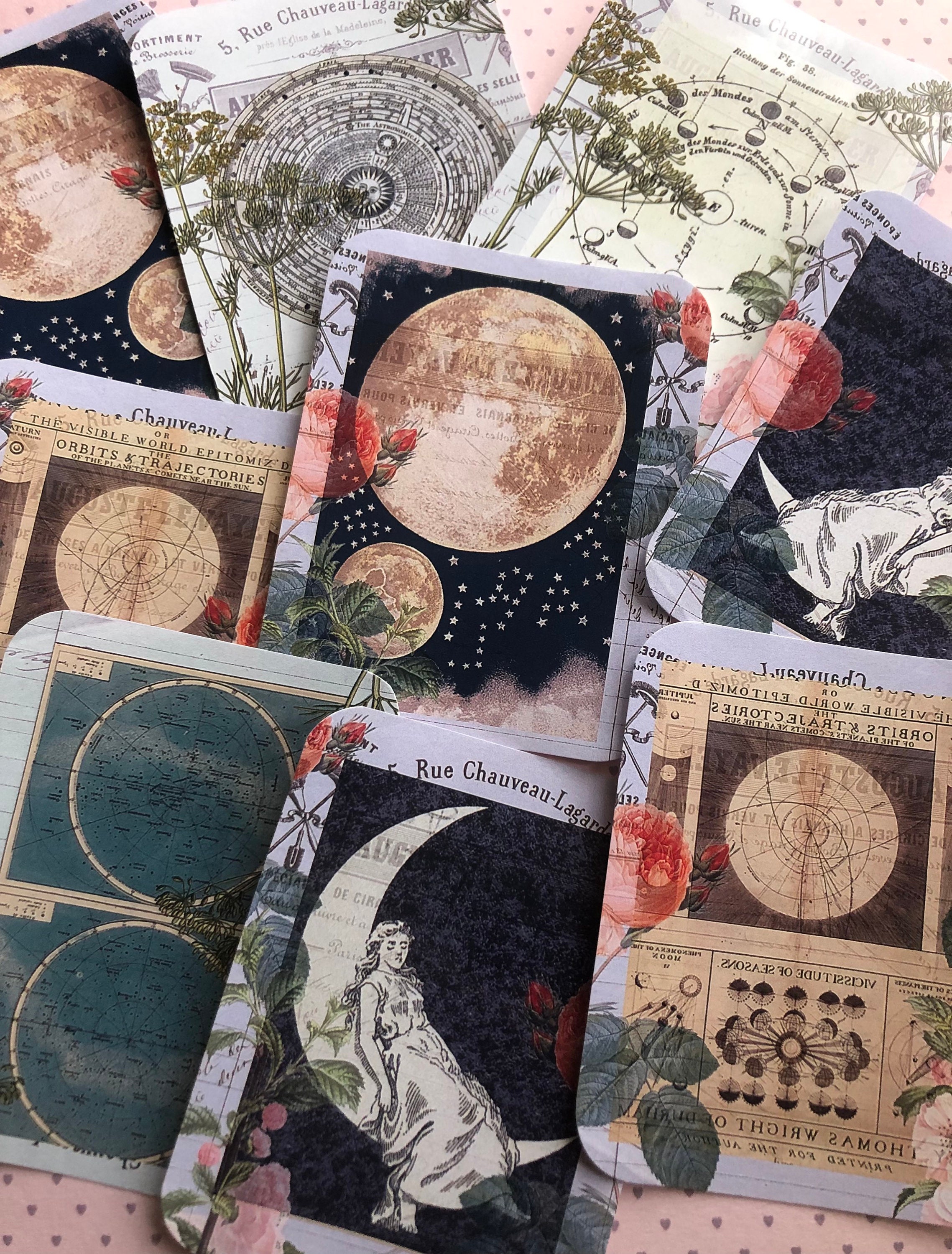 Moon Stickers. Illustrated Moon Stickers - Etsy UK