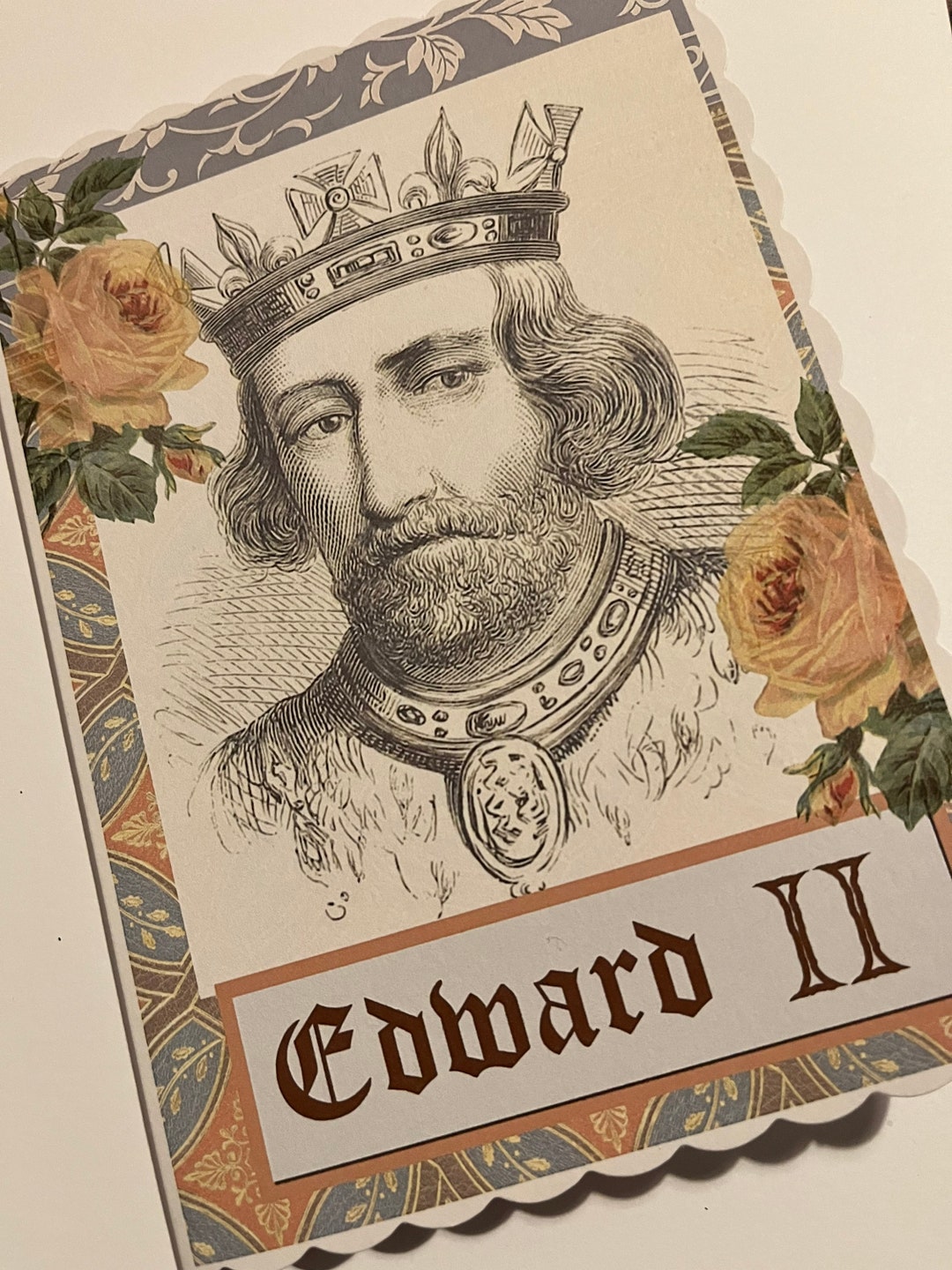 Edward II Card. King Edward II Blank Greetings Card With Envelope - Etsy