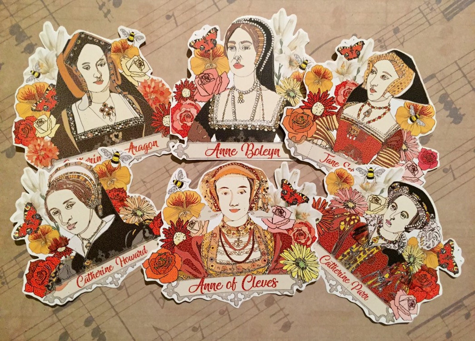 Tudor History Stationery Set, Henry VIII, Elizabeth I Stickers ...
