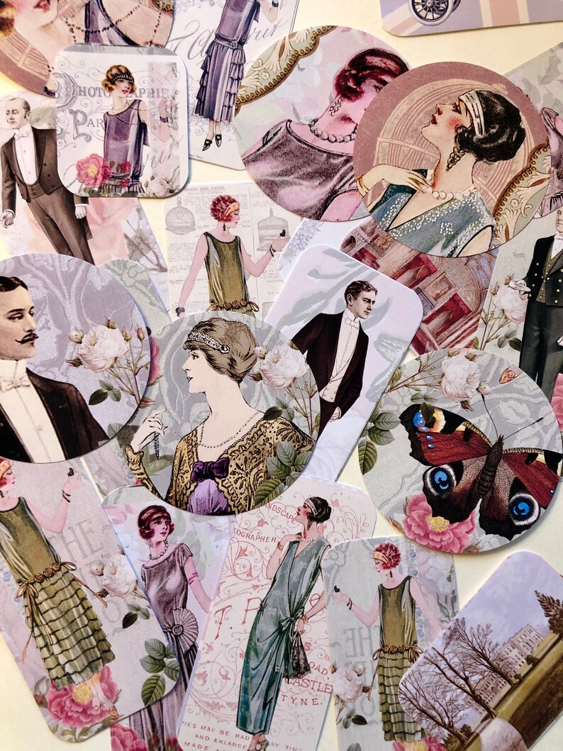 Vintage Stickers. 1920's Style Stickers. Pretty and | Etsy