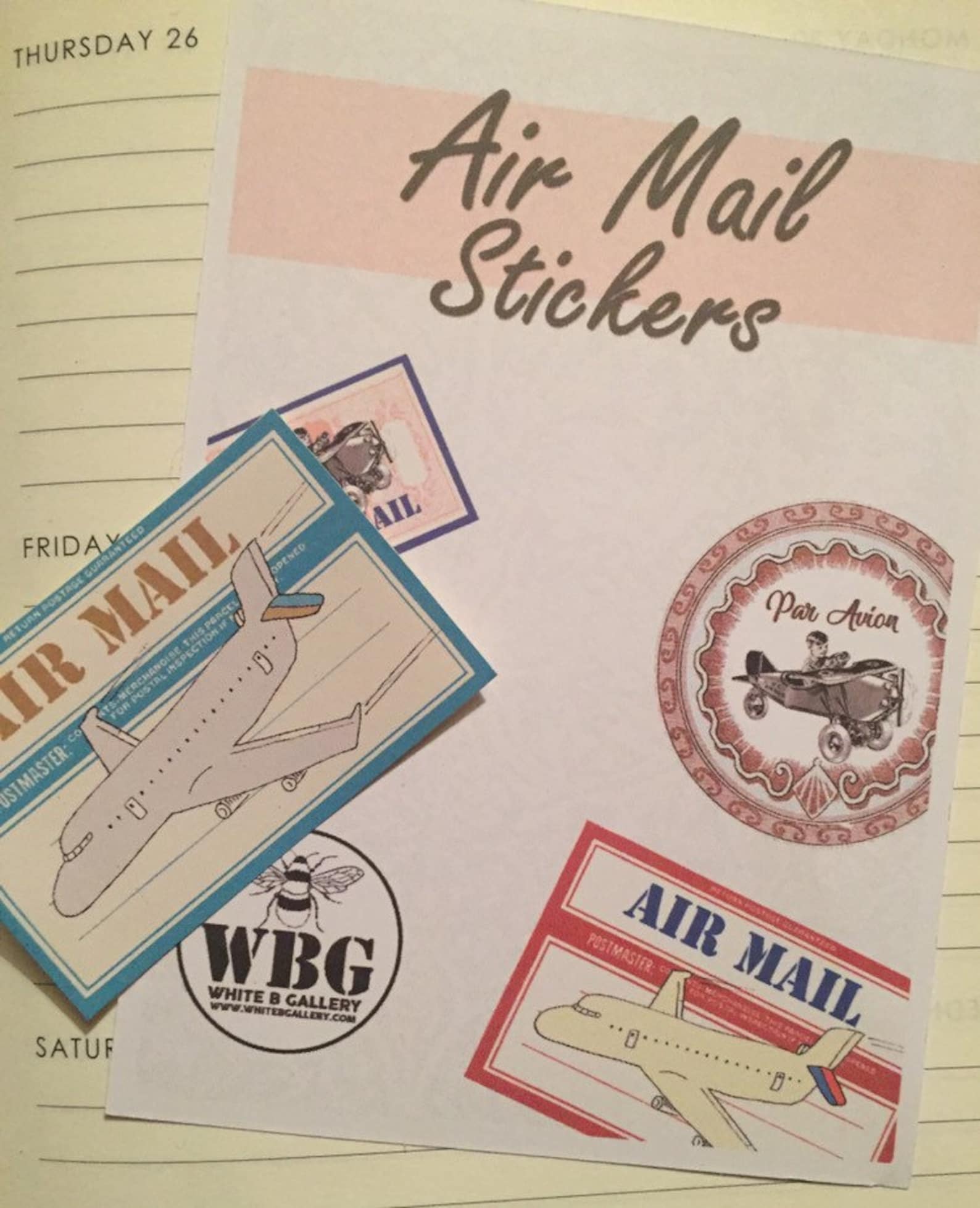 Air Mail Stickers 20 Stickers in Total - Etsy