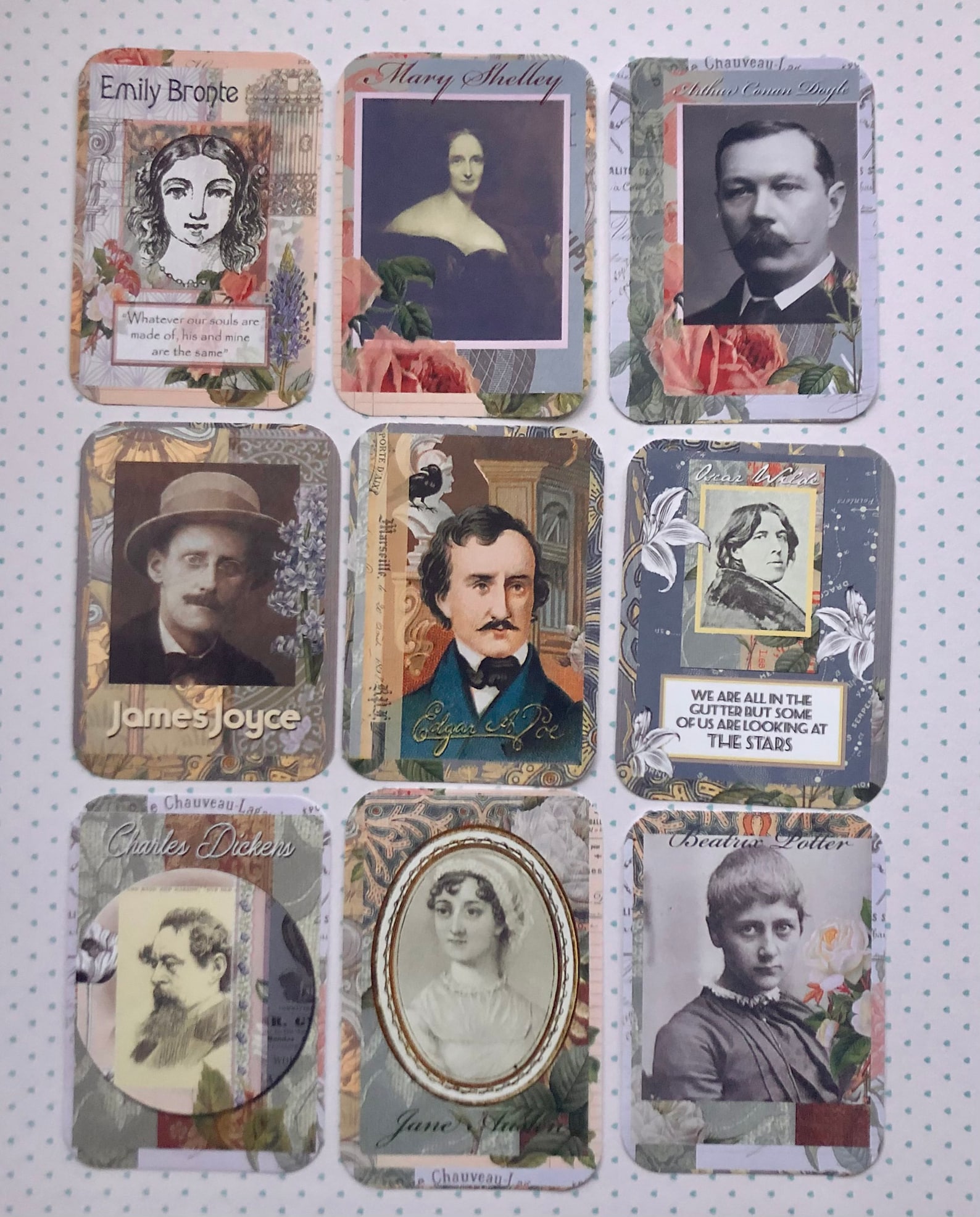 Author Stickers. Vintage Style Stickers of Well Known Authors - Etsy