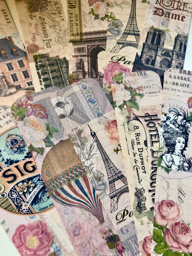 Paris Bookmarks. Ten Pretty Paris Bookmarks - Etsy UK