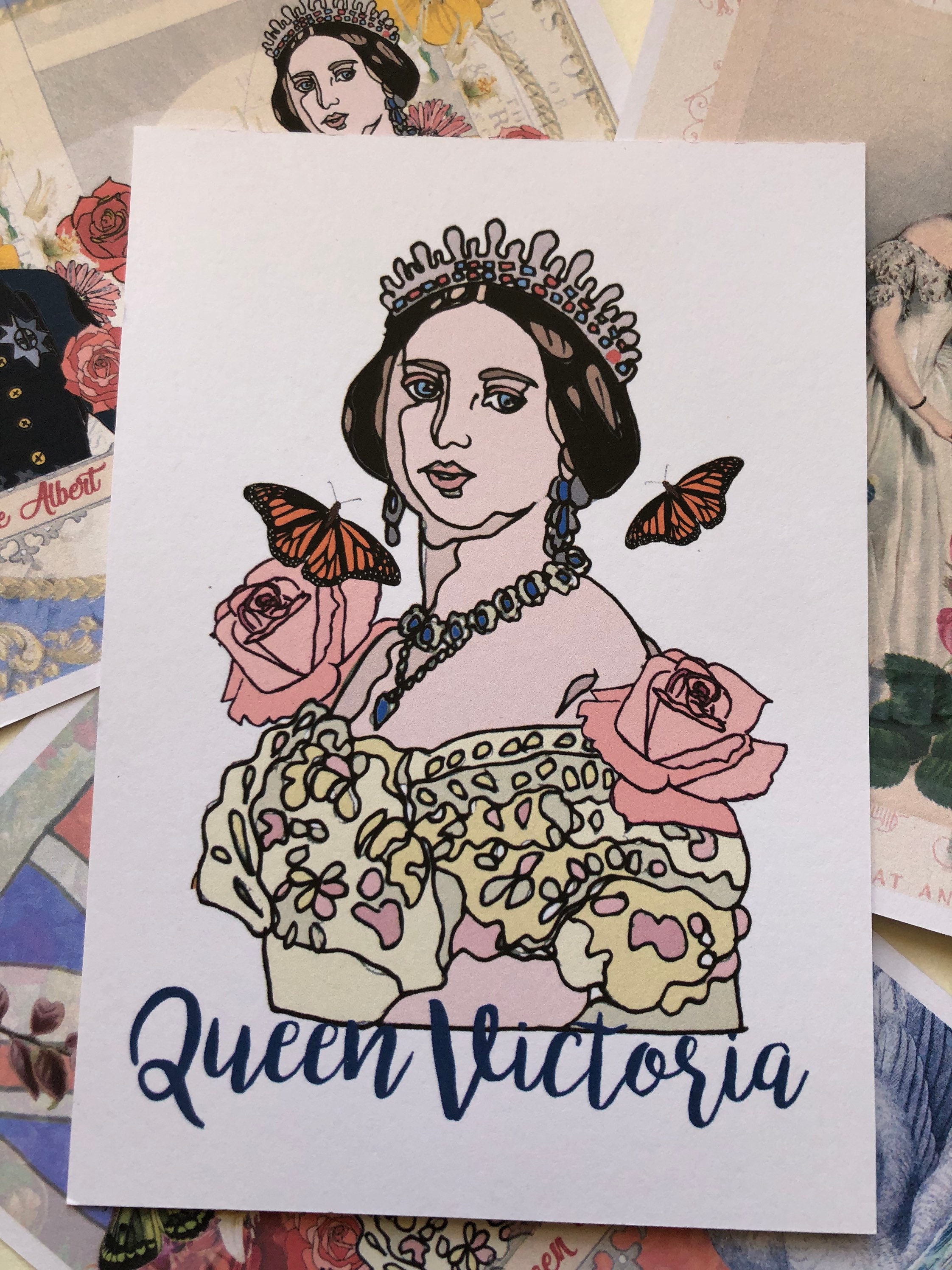 Queen Victoria Postcards. Illustrated Postcards of the English - Etsy UK