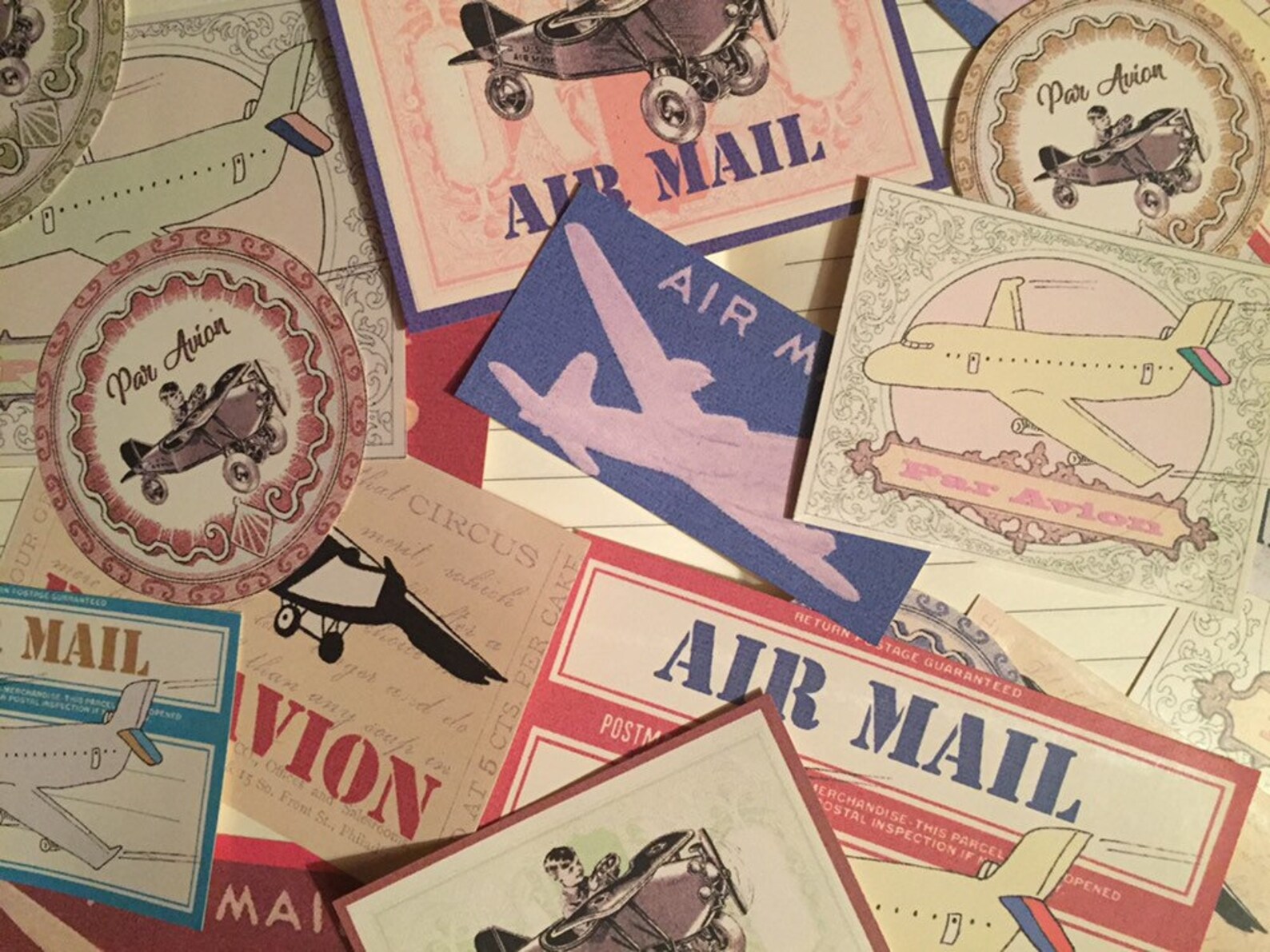 Air Mail Stickers 20 Stickers in Total - Etsy