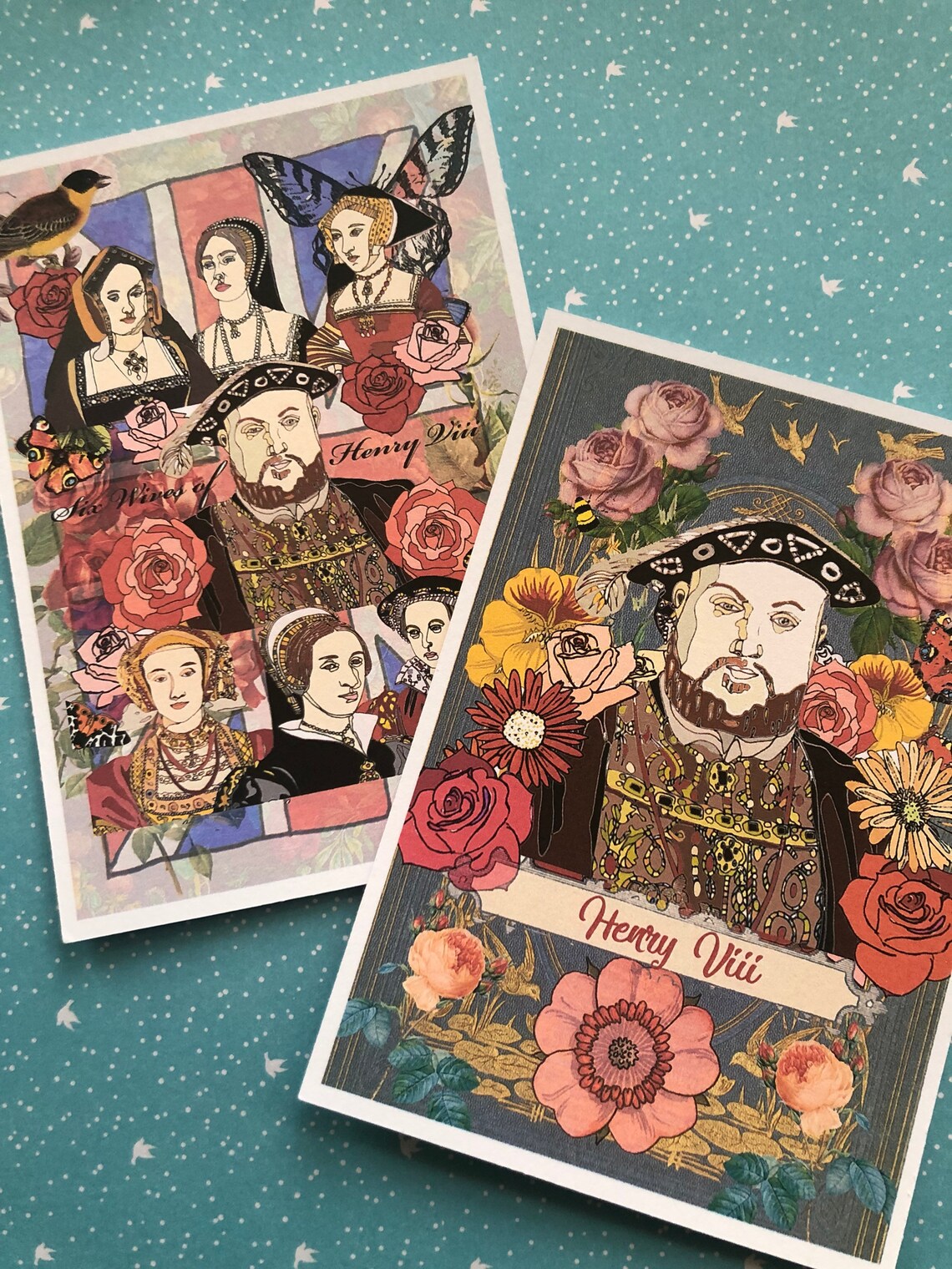 Henry VIII and His Six Wives Postcards. Tudor Style Postcards - Etsy UK
