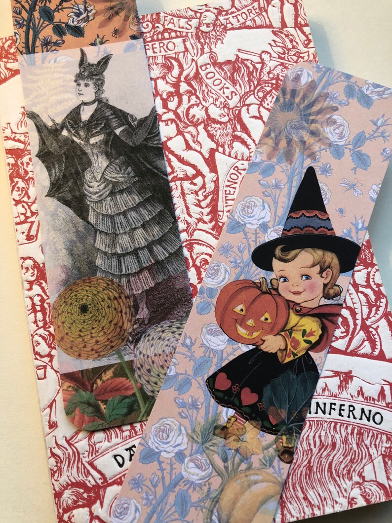 Halloween Bookmarks. Cute Retro Style Halloween Bookmarks - Etsy UK