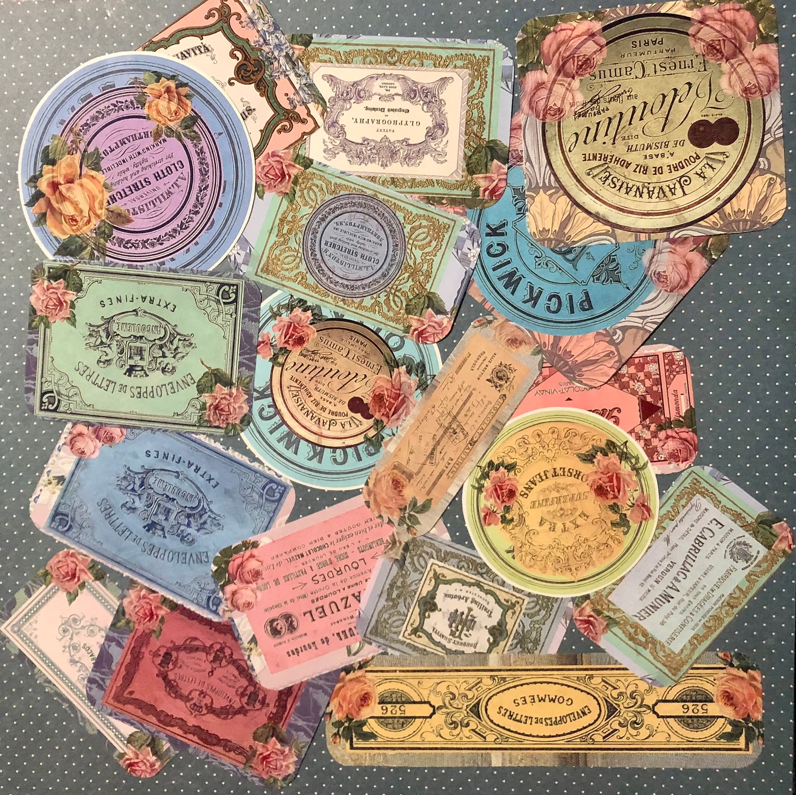 Label Stickers Old Fashion Label Stickers Junk Journal - Etsy UK