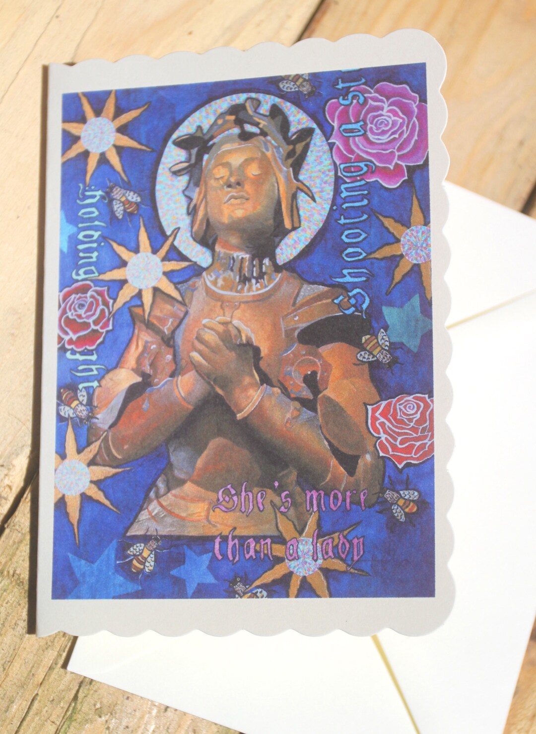 Joan of Arc Card. Pretty Historical Card Depicting Saint Joan of Arc - Etsy