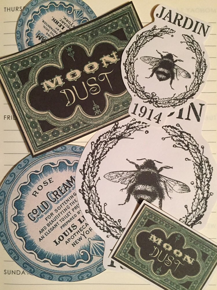 Label Stickers Old Fashion Label Stickers Junk Journal | Etsy