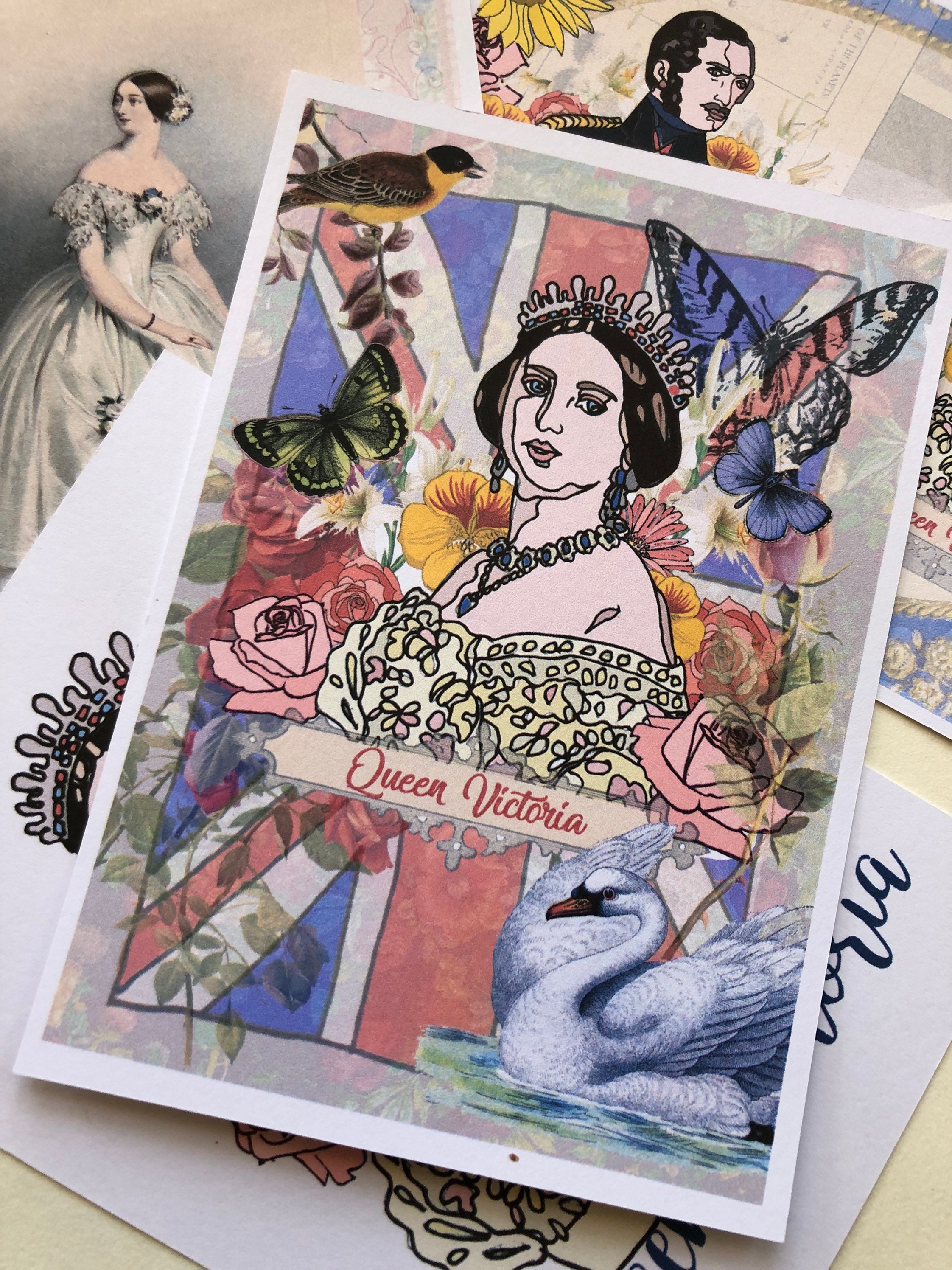 Queen Postcards. Royalty Postcards With Illustrations of - Etsy UK