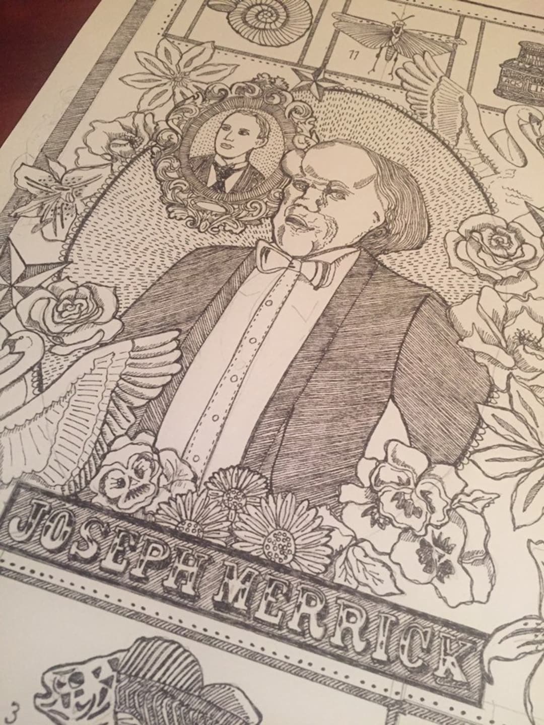 Joseph Merrick Also Known as the Elephant Man Print. an Unusual Print ...