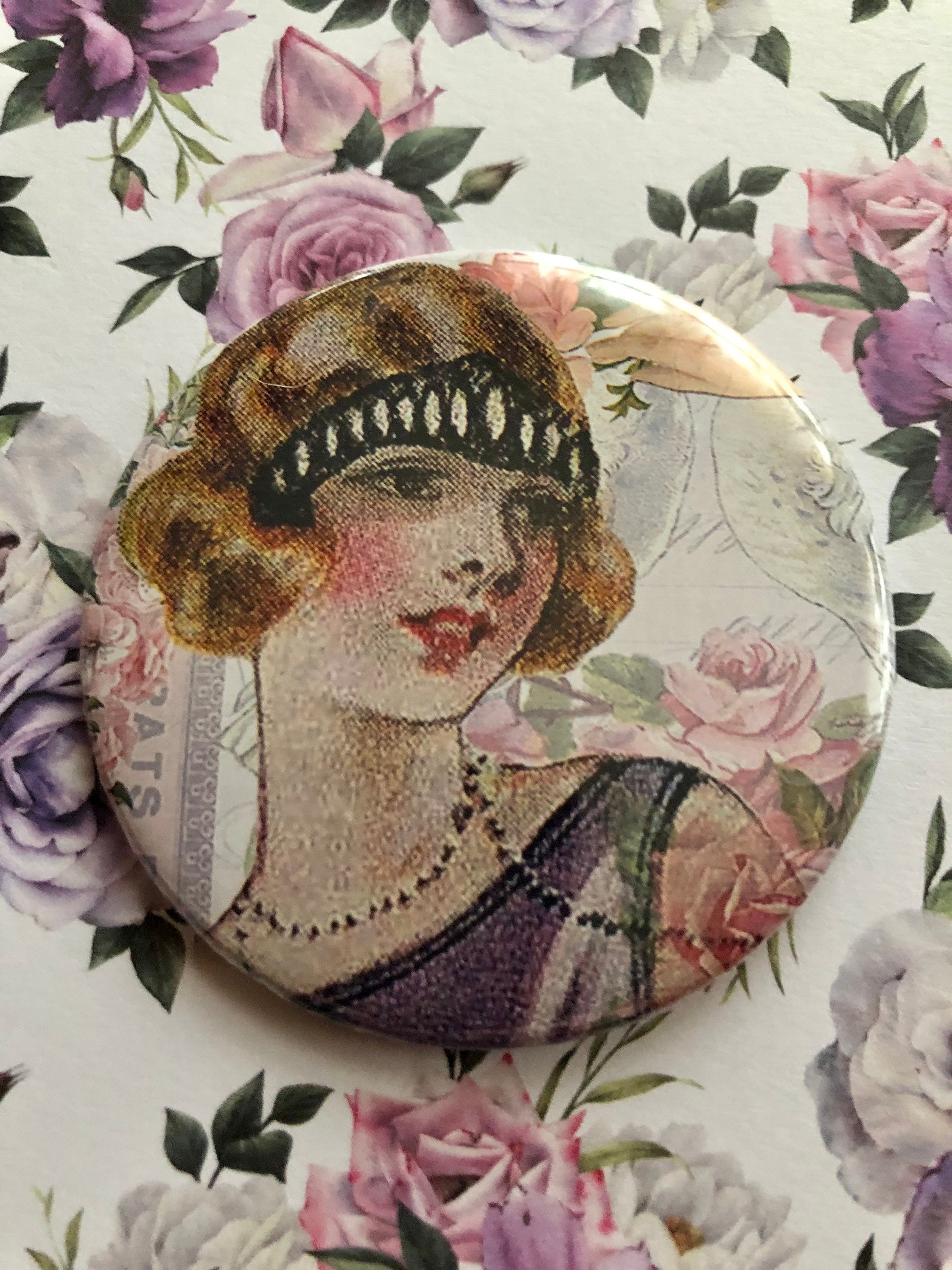 1920s Style Badge. Vintage Style Pretty Badge With a 1920s Lady - Etsy