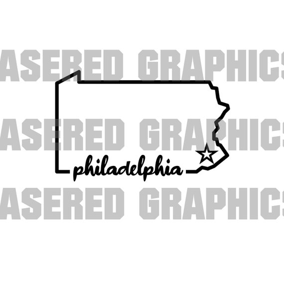 Philadelphia Svg Philly PA Svg Pennsylvania Svg PA Outline - Etsy