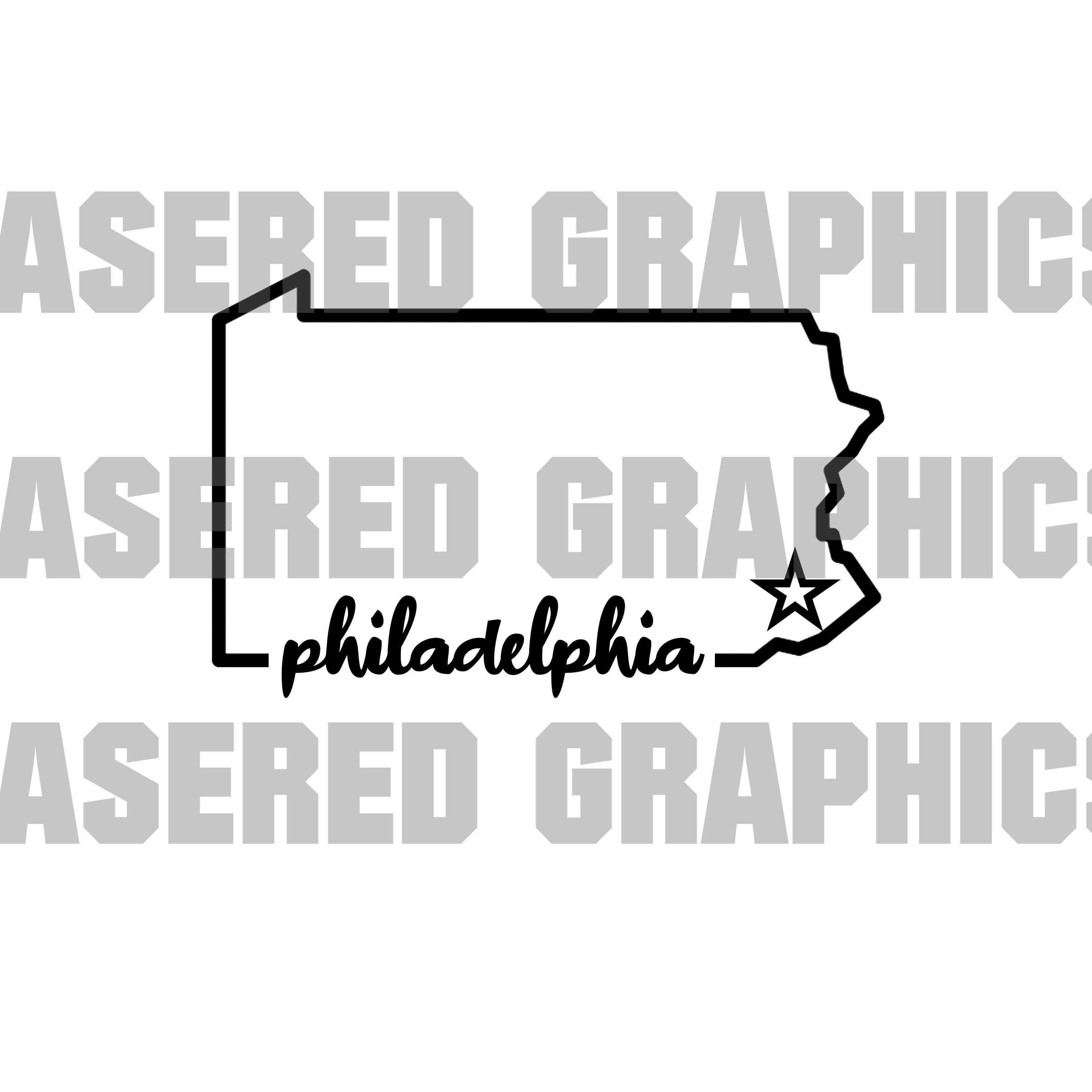 Philadelphia svg Philly PA svg Pennsylvania svg PA outline | Etsy