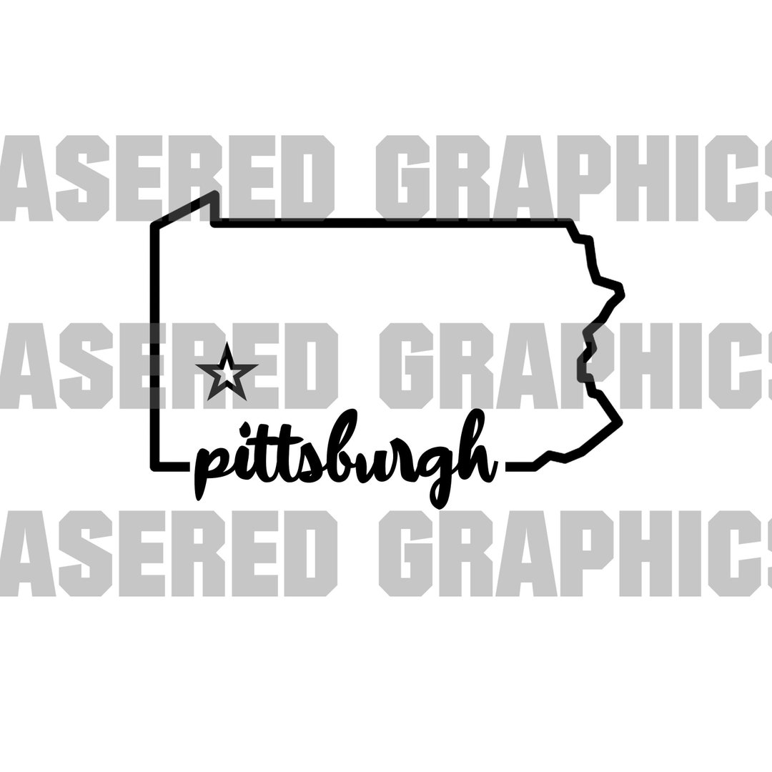 Pittsburgh Svg, Pittsburgh Pennsylvania Svg, Pennsylvania State Outline ...