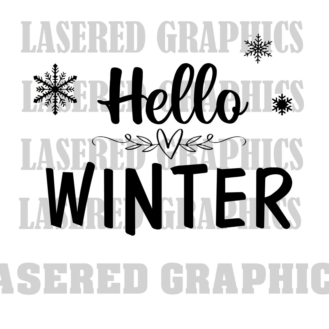 Hello Winter Digital Download winter SVG JPG eps | Etsy