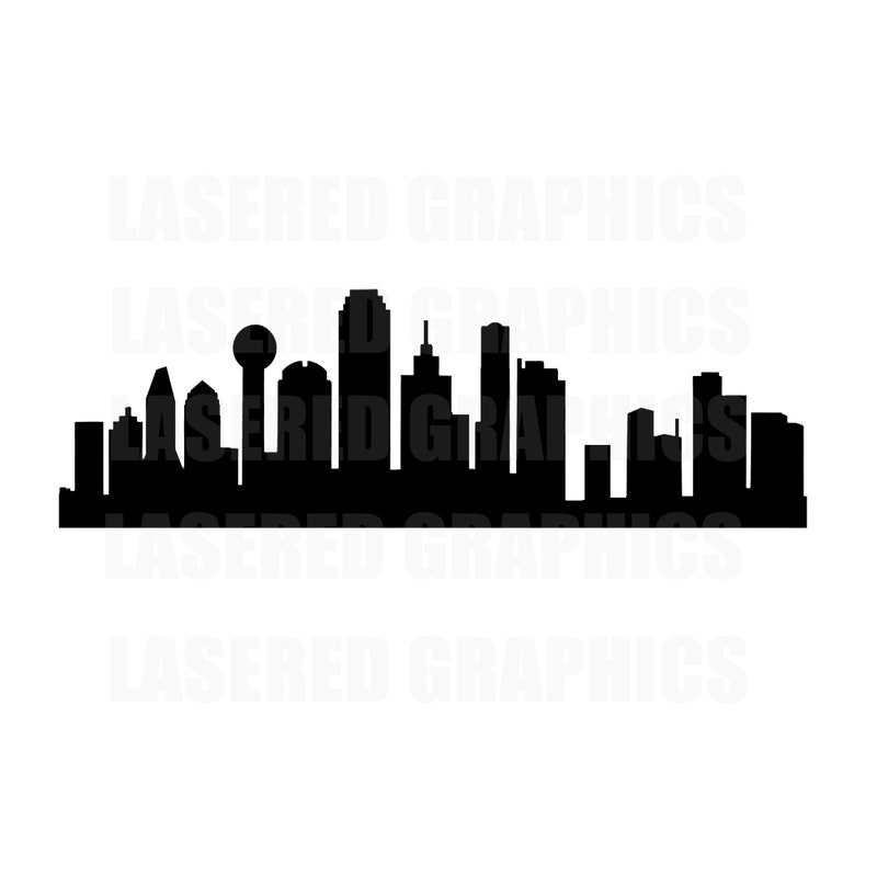 Dallas Skyline Png - Etsy