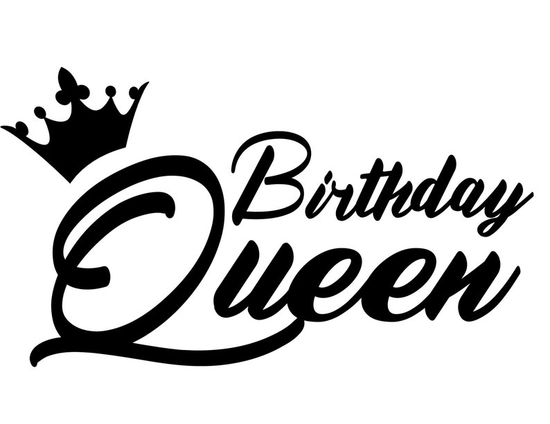 Cute Birthday Queen-svg EPS JPEG Clean Lines & Ready for - Etsy