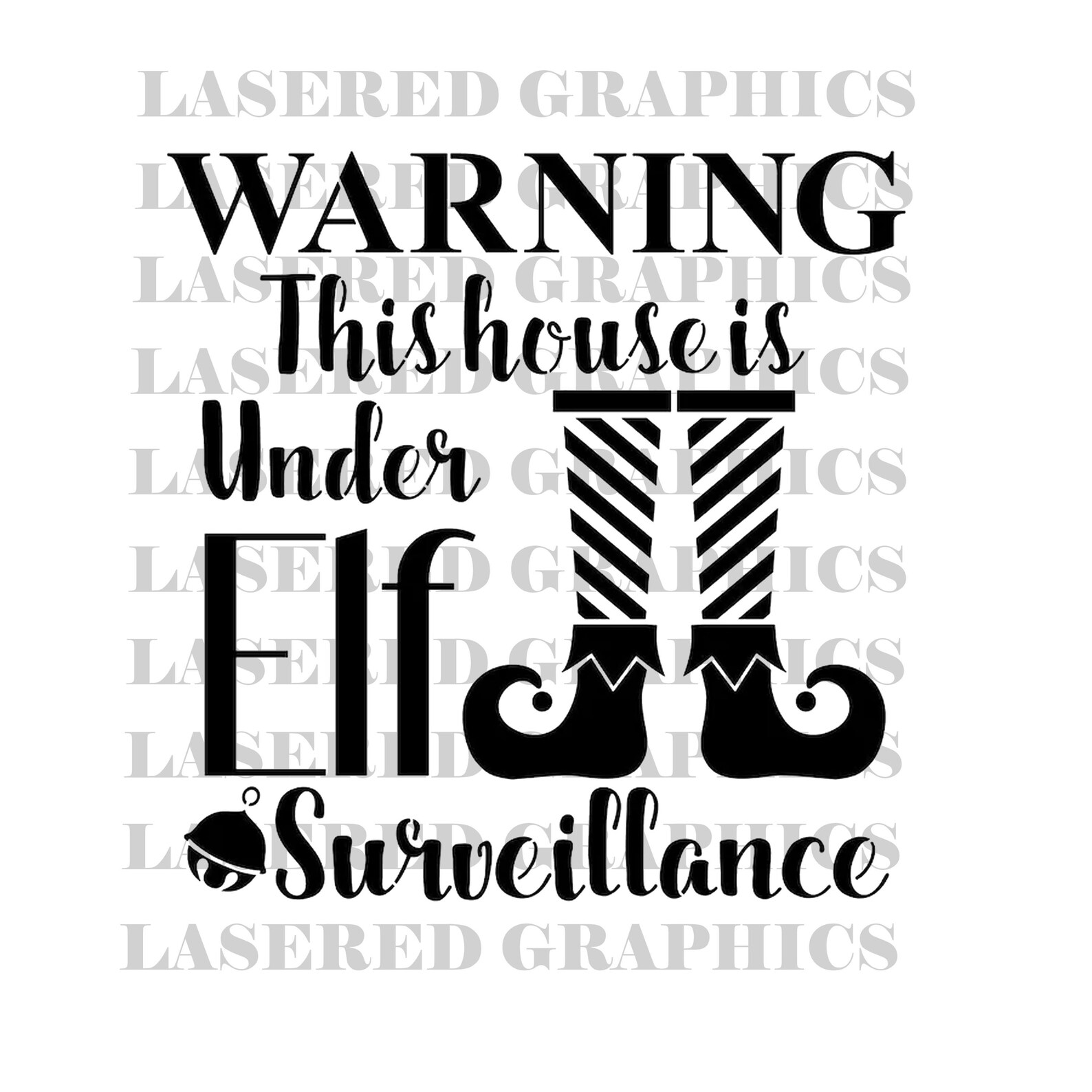 This House is Under Elf Surveillance Svg Christmas Svg Elf | Etsy