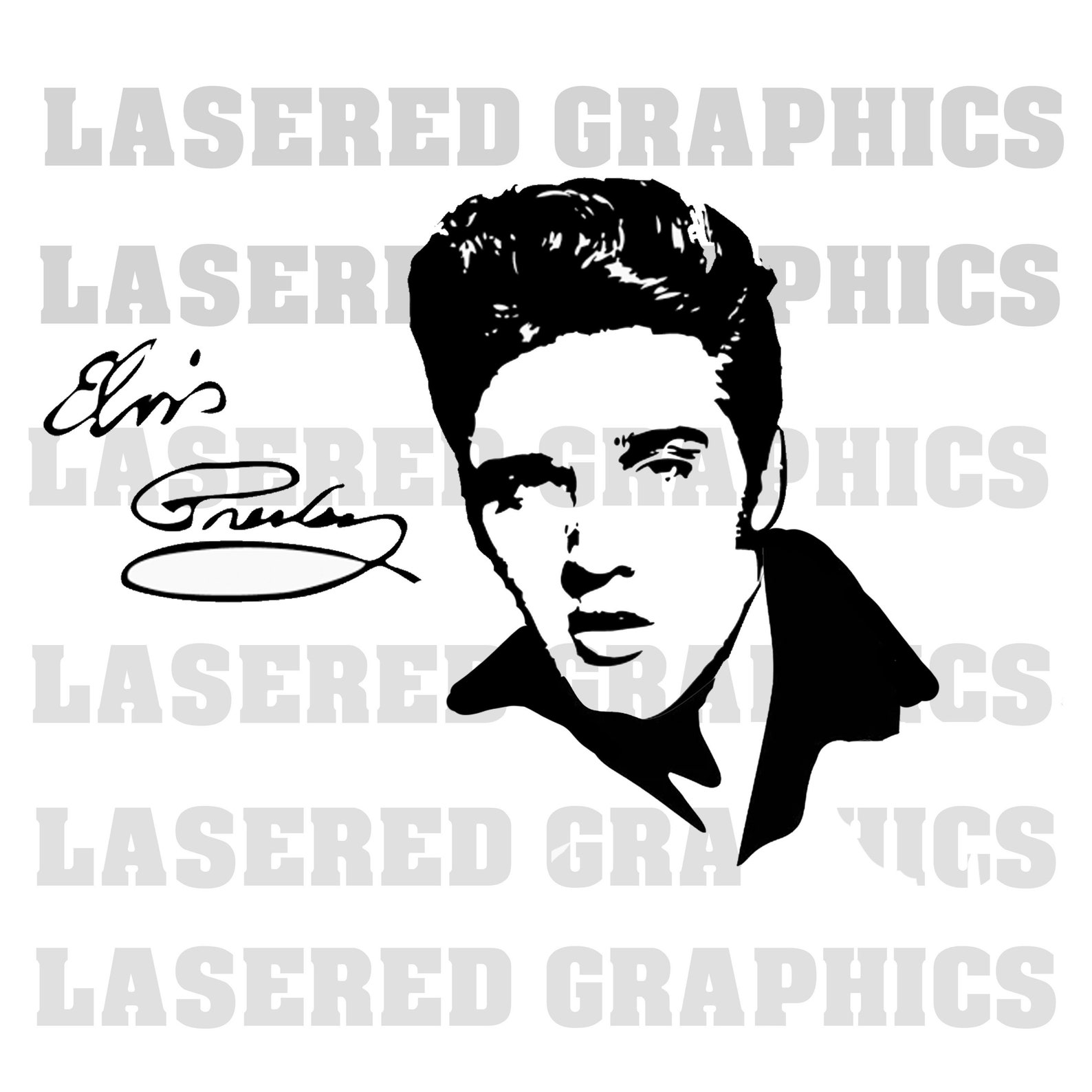 Elvis Silhouette Cutting File In Svg Eps Jpeg Cricut Etsy
