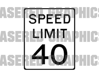 Speed Limit Svg | Etsy