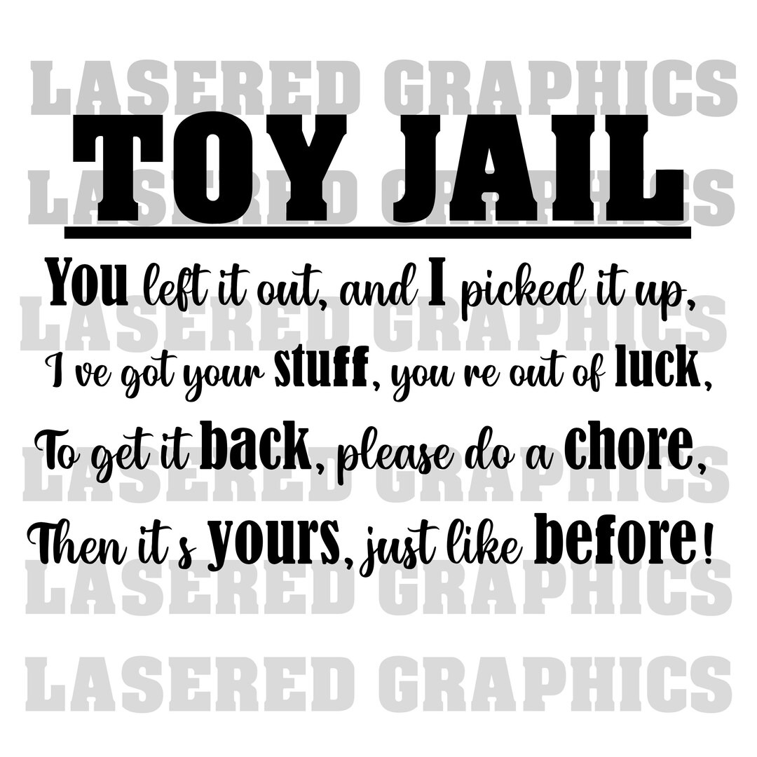 Toy Jail Svg, Kid You Box Svg, Child Svg, Cute Child Idea Svg - Etsy