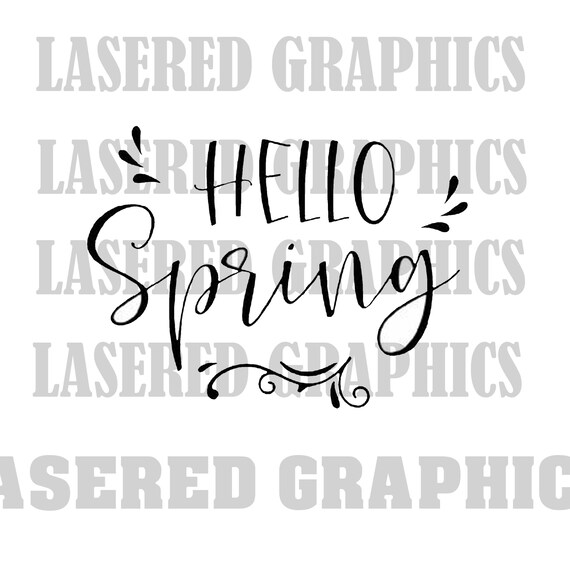 Hello Spring Svg Spring Wall Sign Svg Spring Shirt Idea Svg | Etsy