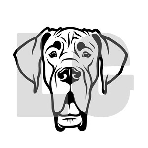 Great Dane Svg Great Dane Png Dog Svg Png Eps Instant - Etsy