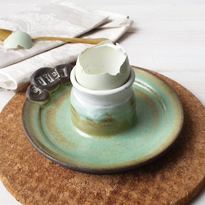 Personalized Ceramic Egg Cup, Pottery Egg Holder, Modern Egg Cup ...