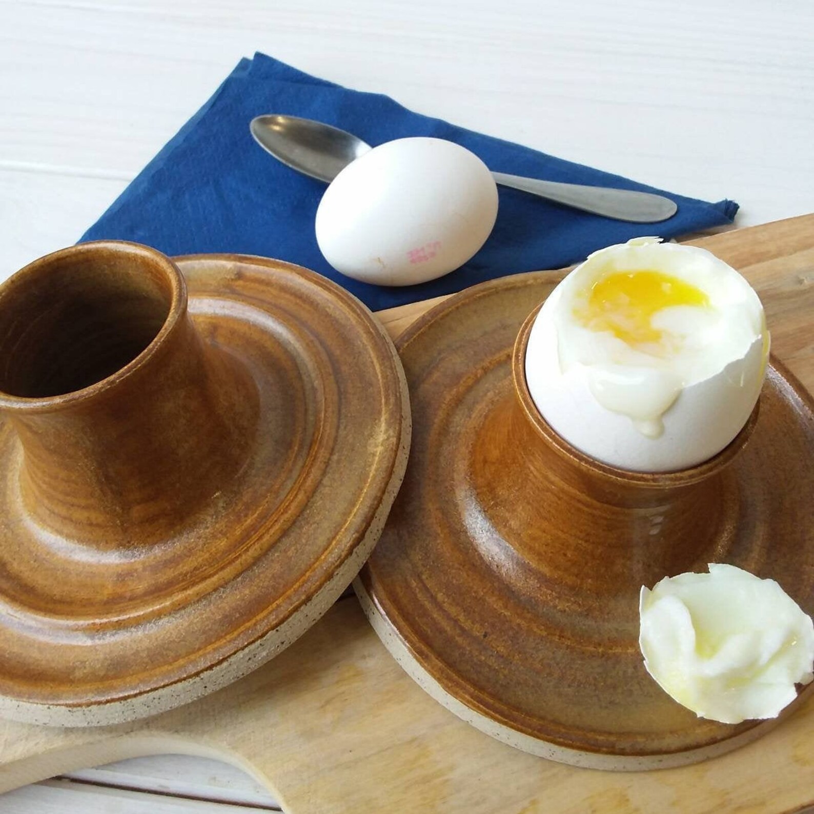 Ceramic Egg Cup Pottery Egg Cup Modern Egg Cup Brown Egg - Etsy