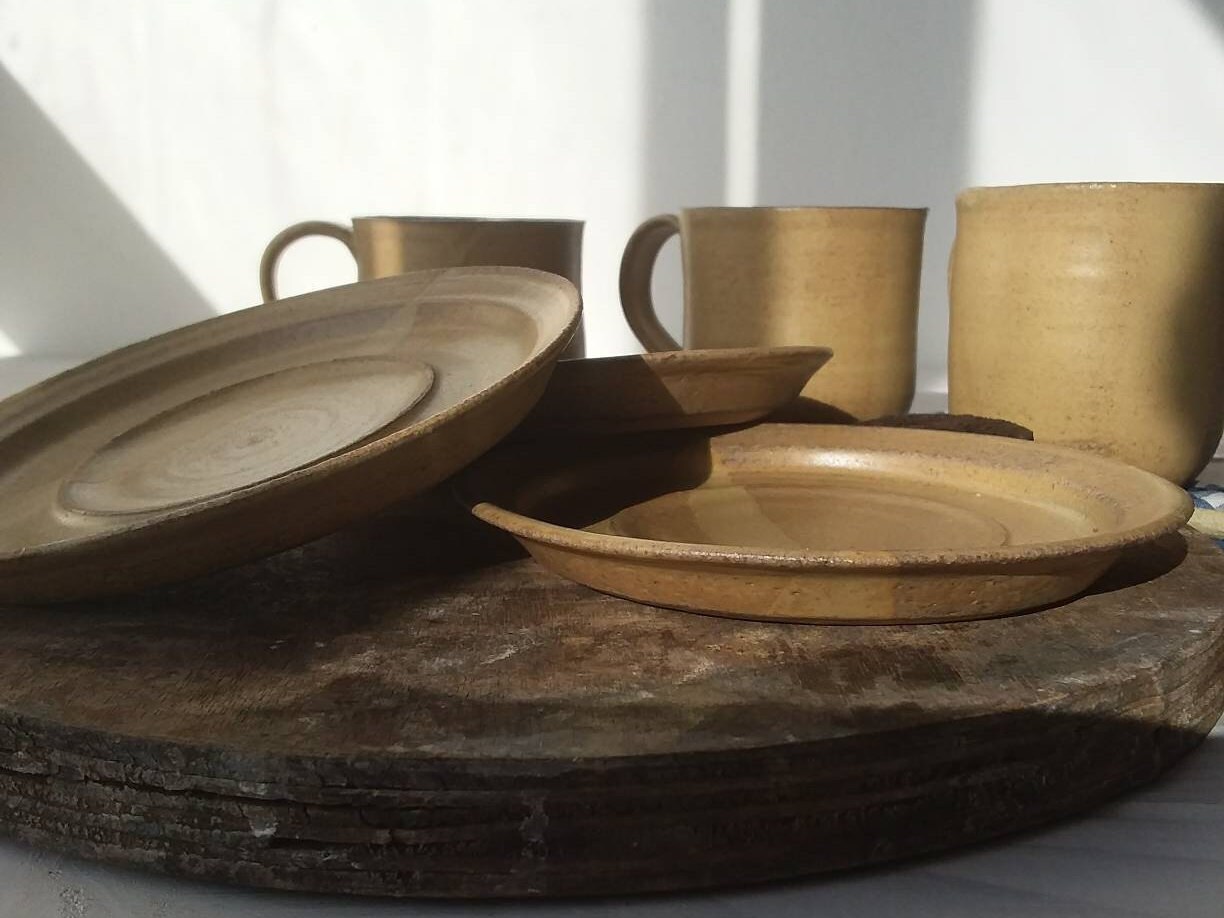 Brown Cappuccino Mug Ceramic Coffee Set Ceramic Tea Cup - Etsy