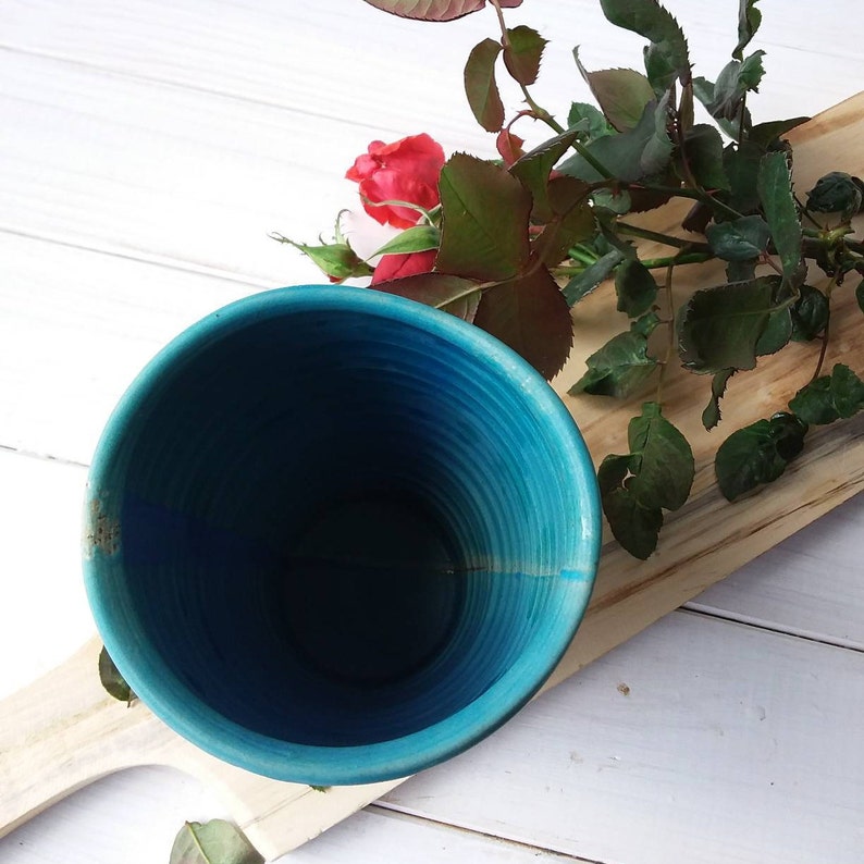 Blue Ceramic Vase, Pottery Vase, Modern Ceramic Vase, Pottery Flower ...