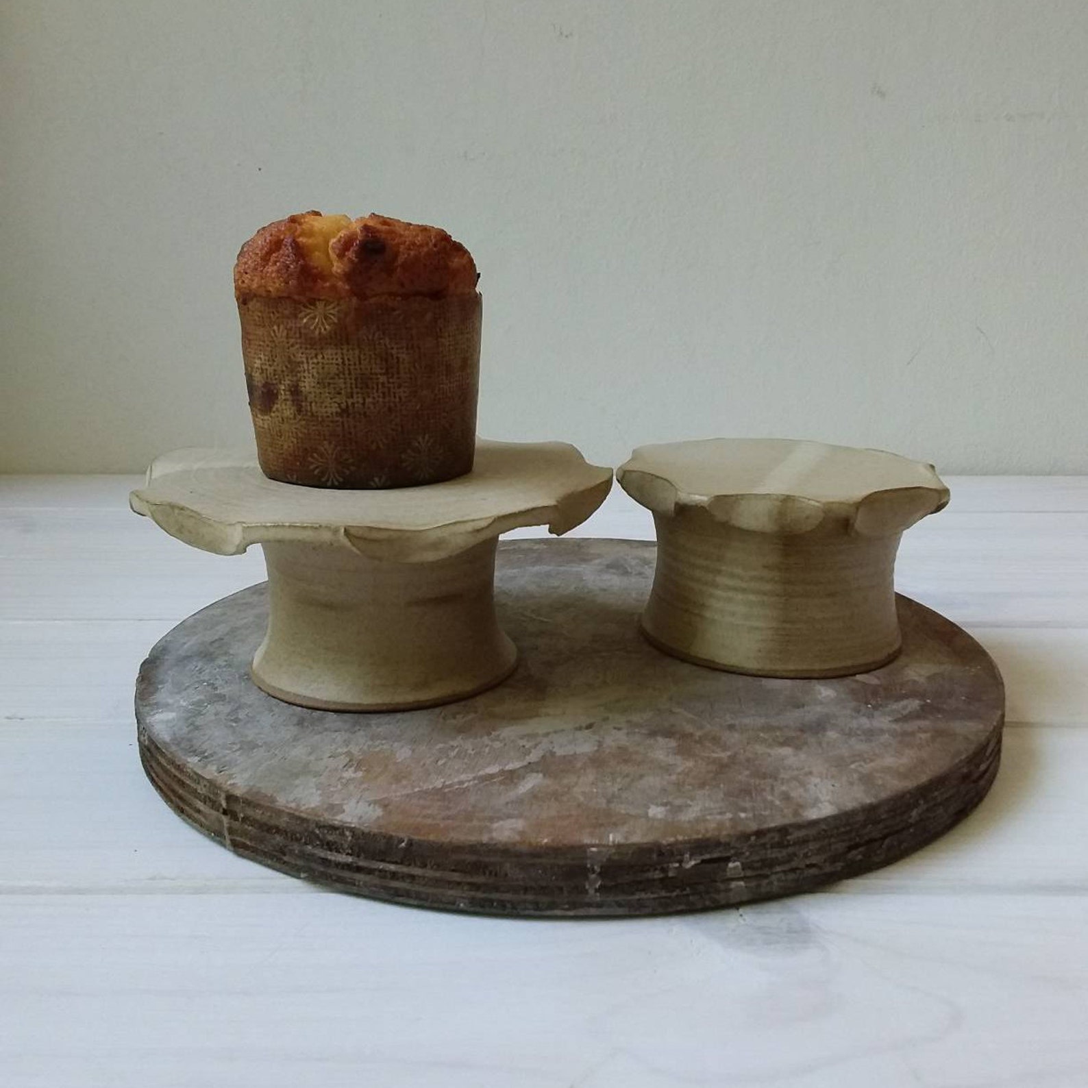 Ceramic Cupcake Stand Pottery Cupcake Stand Small Cake - Etsy