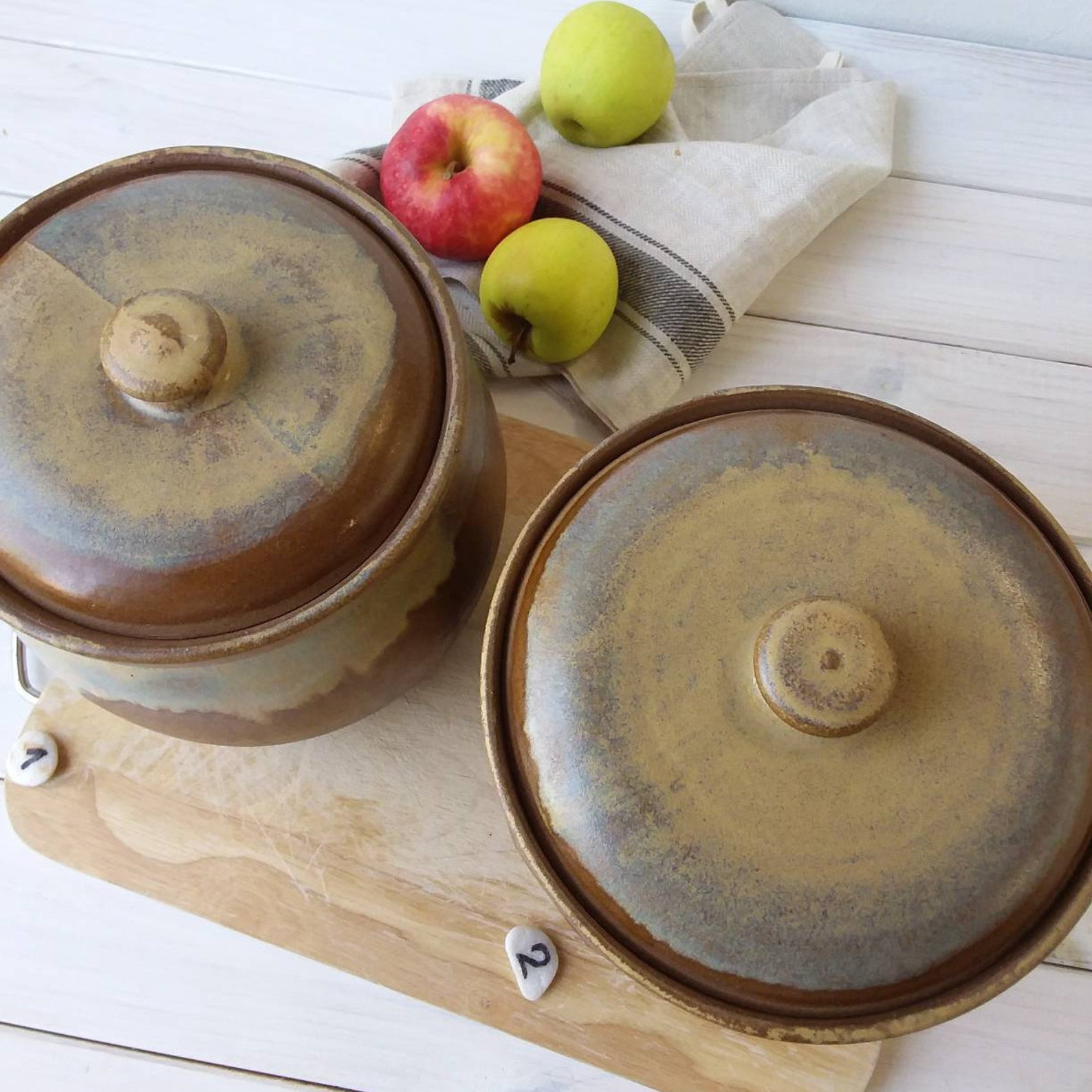 Large Ceramic Storage Jar Pottery Container With Lid - Etsy