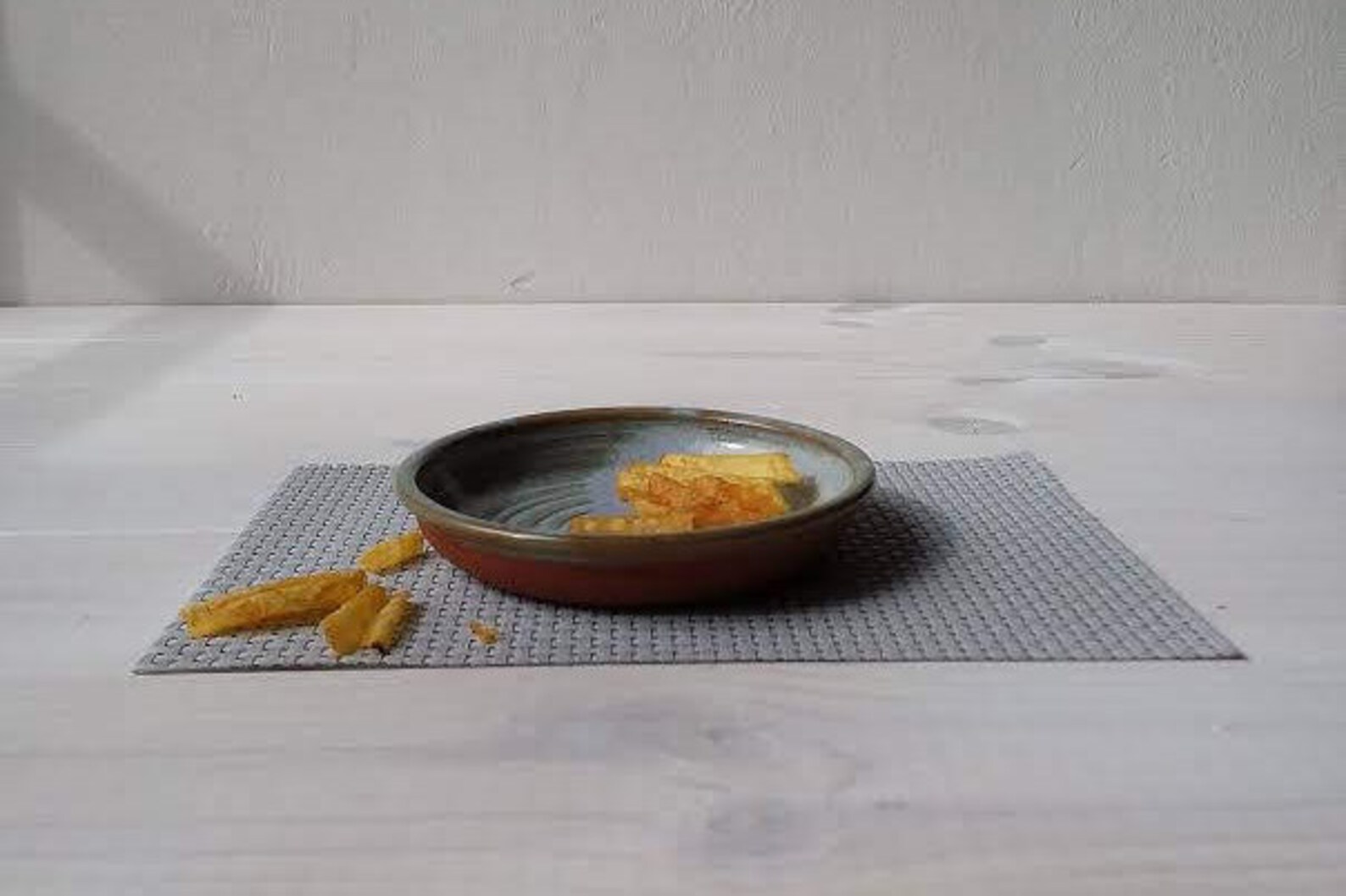Small Ceramic Plate Blue/gray Plate Personal Snack Plate - Etsy UK
