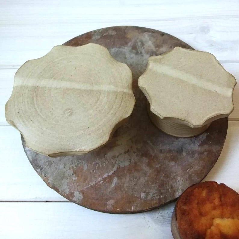Ceramic Cupcake Stand, Pottery Cupcake Stand, Small Cake Stand, Muffin ...