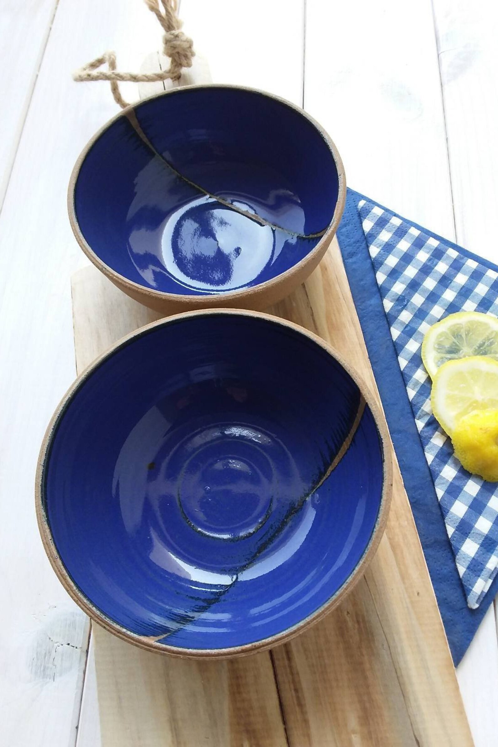 Blue Ceramic Bowl Blue Pottery Bowl Blue Pottery Blue Dip | Etsy