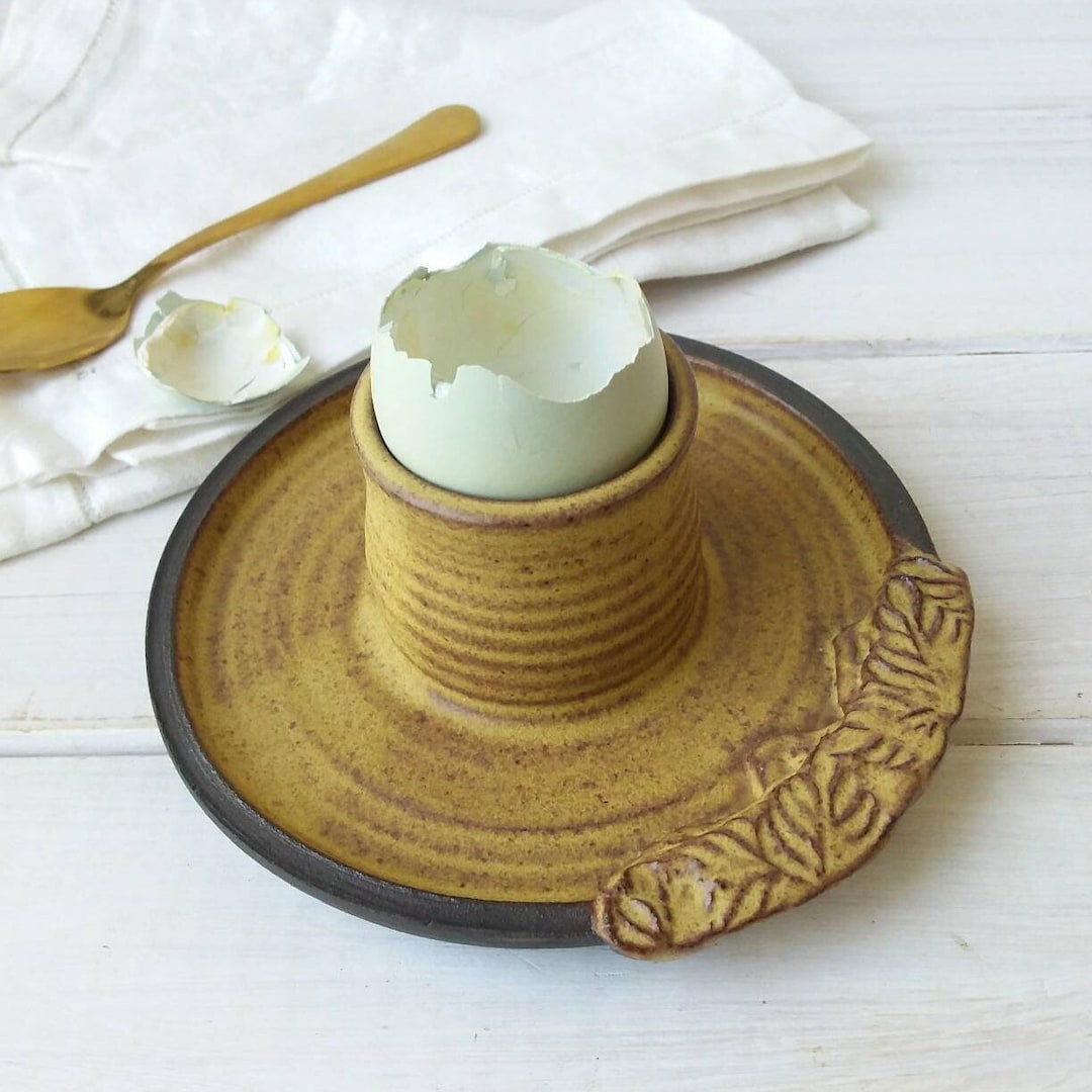 Personalized Ceramic Egg Cup, Pottery Egg Holder, Modern Egg Cup ...