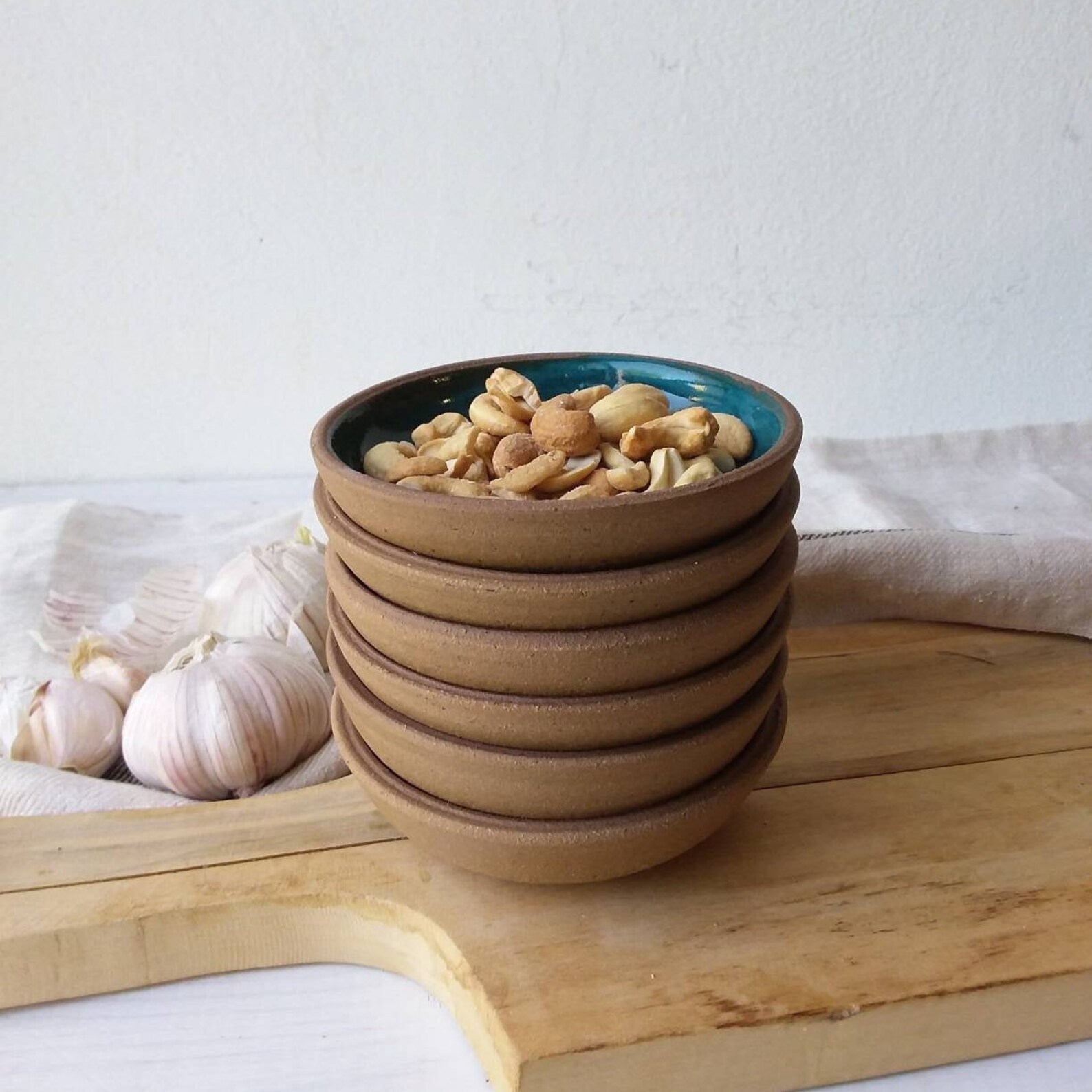 ONE or a Set of TWO or FOUR Tapas Bowls, Dark Turquoise Ceramic Tapas ...