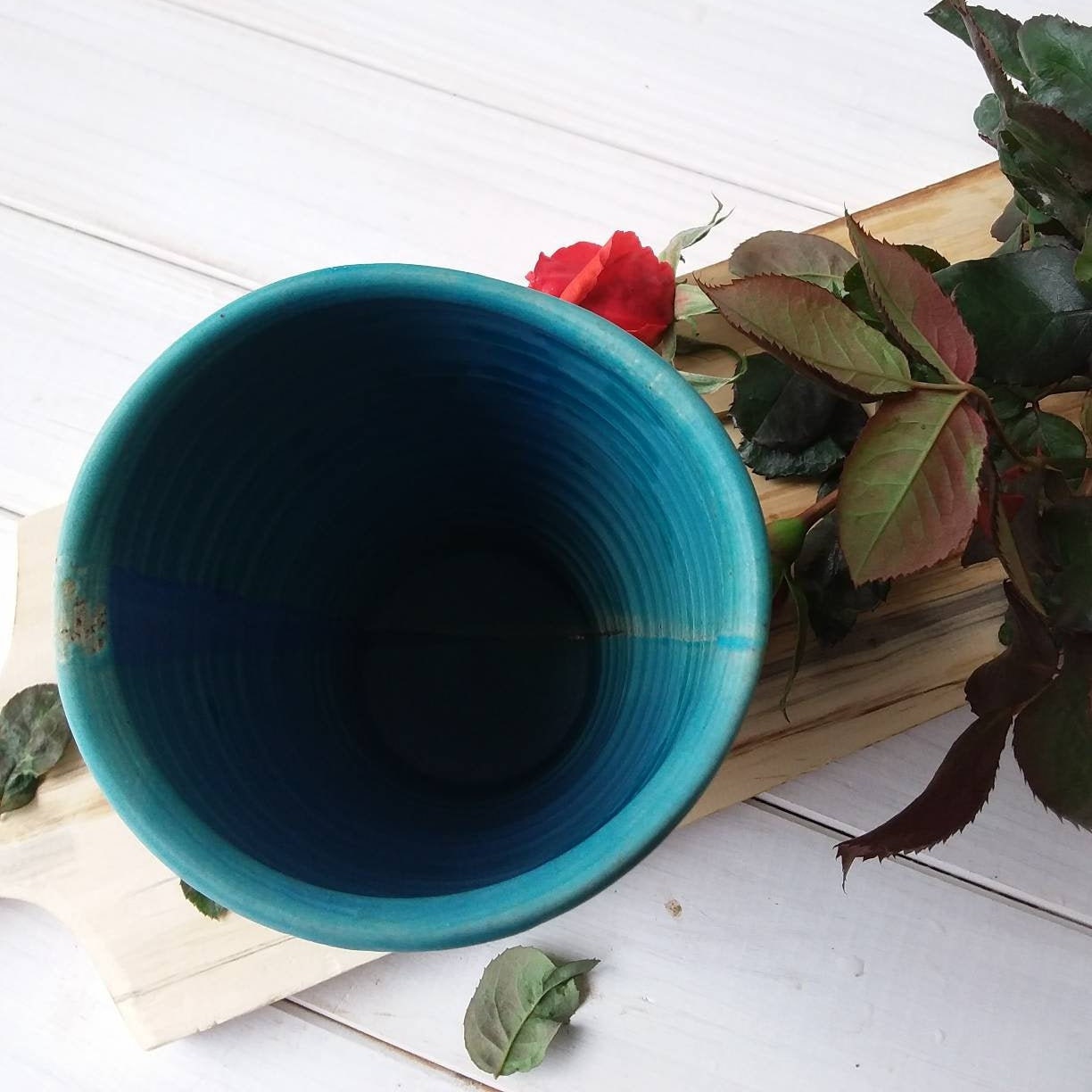 Blue Ceramic Vase, Pottery Vase, Modern Ceramic Vase, Pottery Flower ...